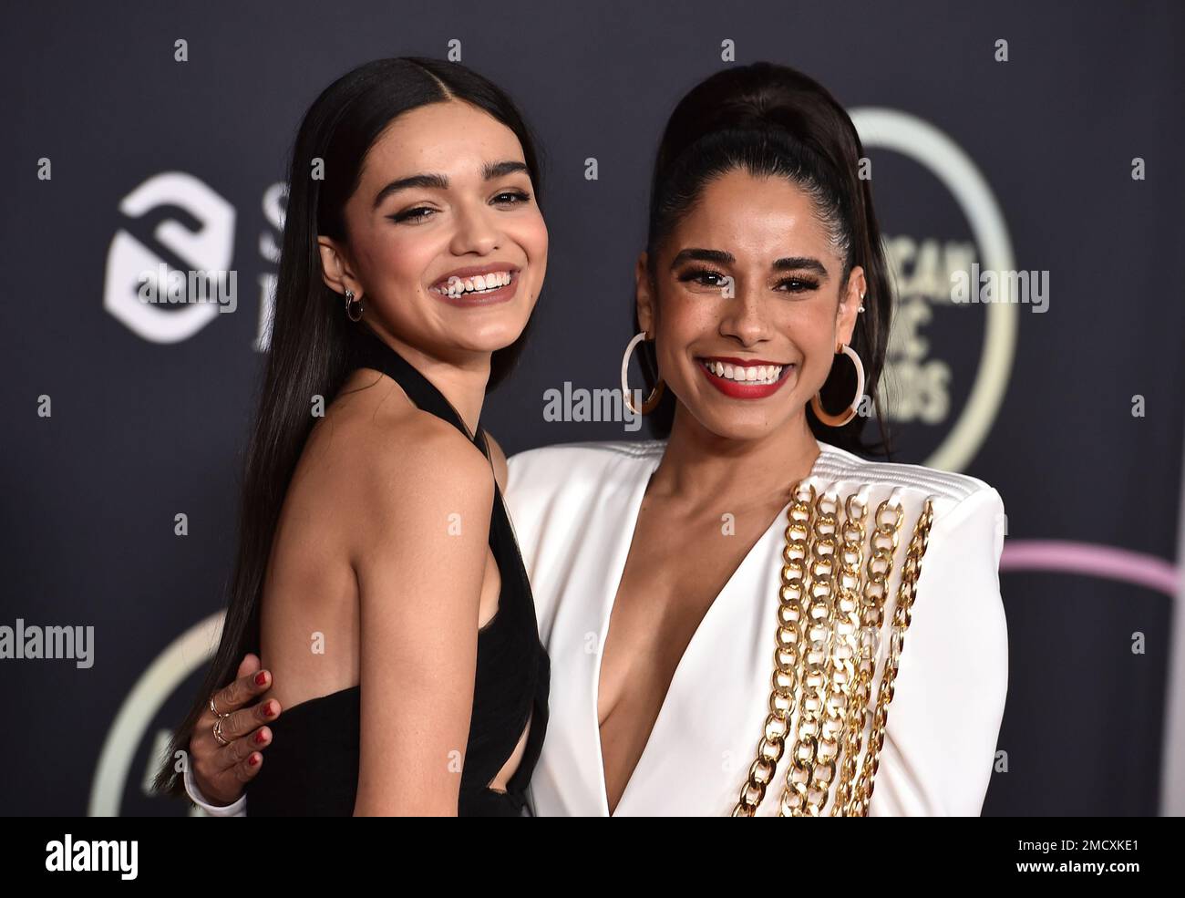 Rachel Zegler, left, and Ilda Mason arrive at the American Music Awards ...