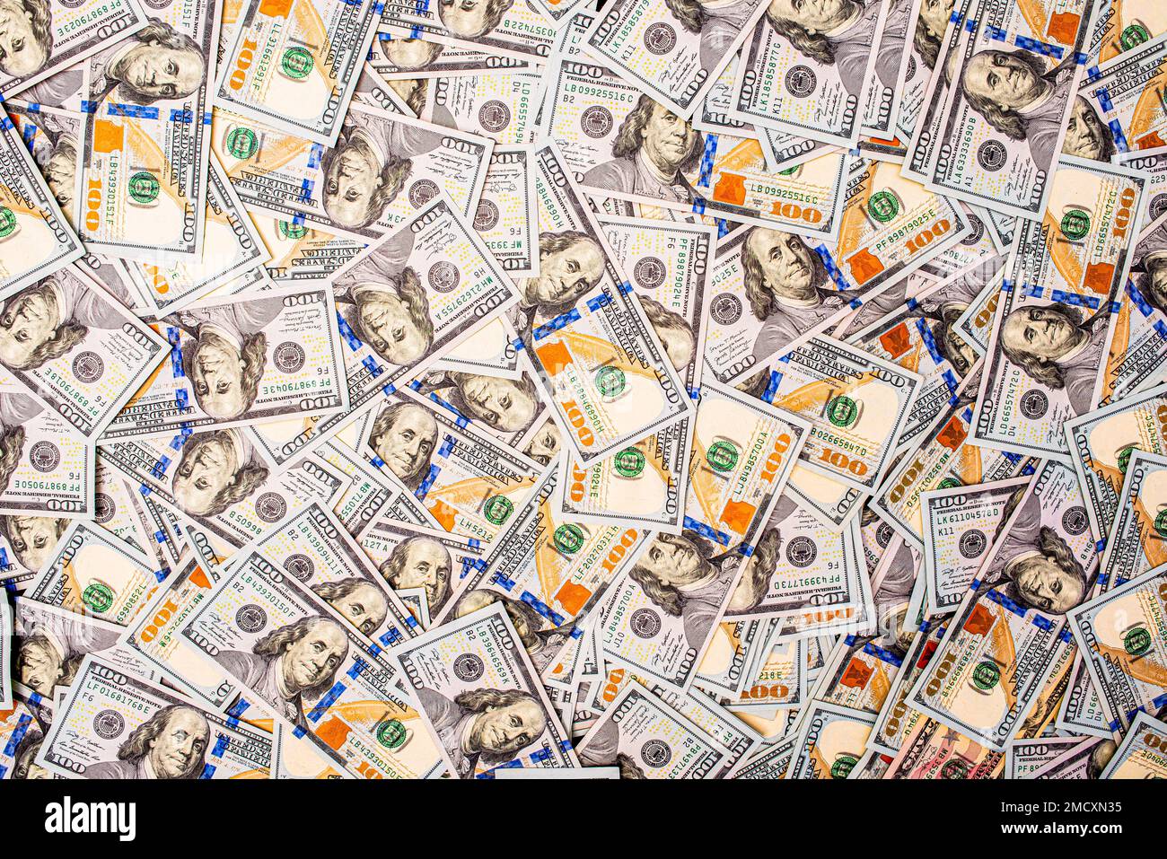 Background of one hundred bucks bills. Money dollars. American currency ...