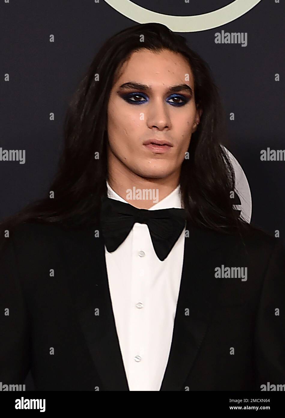 Ethan Torchio of Maneskin arrives at the American Music Awards on ...
