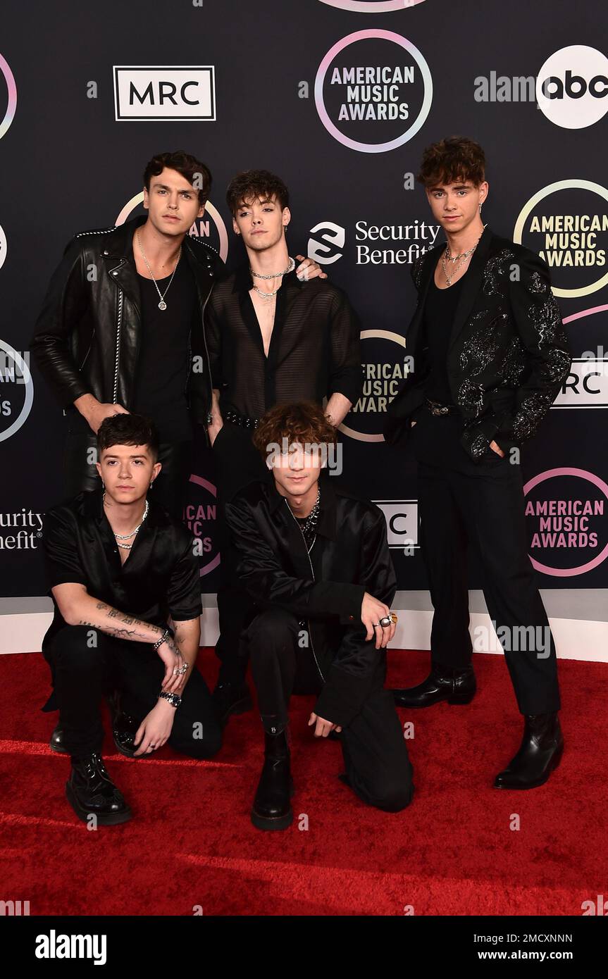 Daniel Seavey, from left, Jack Avery, Jonah Marais, Zach Herron and ...