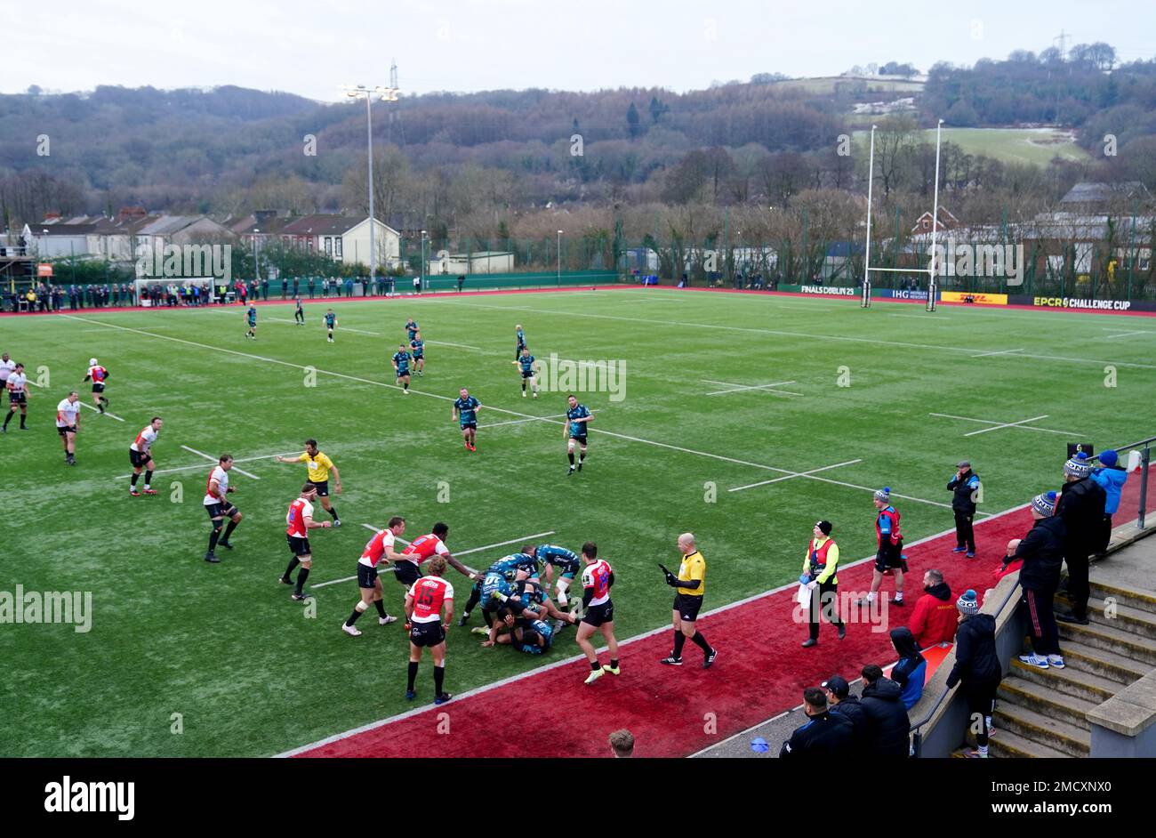 A general view of play during the EPCR Challenge Cup match at CCB ...