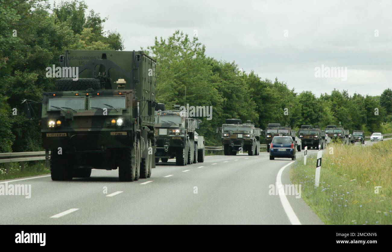 U.S. Army Soldiers assigned to the 41st Field Artillery Brigade follow ...