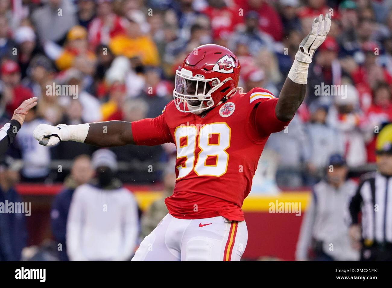 Kansas City Chiefs defensive tackle Tershawn Wharton celebrates during ...