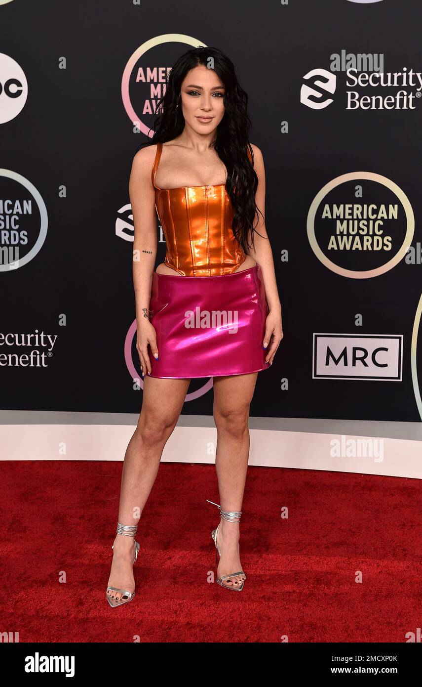 Niki DeMar arrives at the American Music Awards on Sunday, Nov. 21 ...