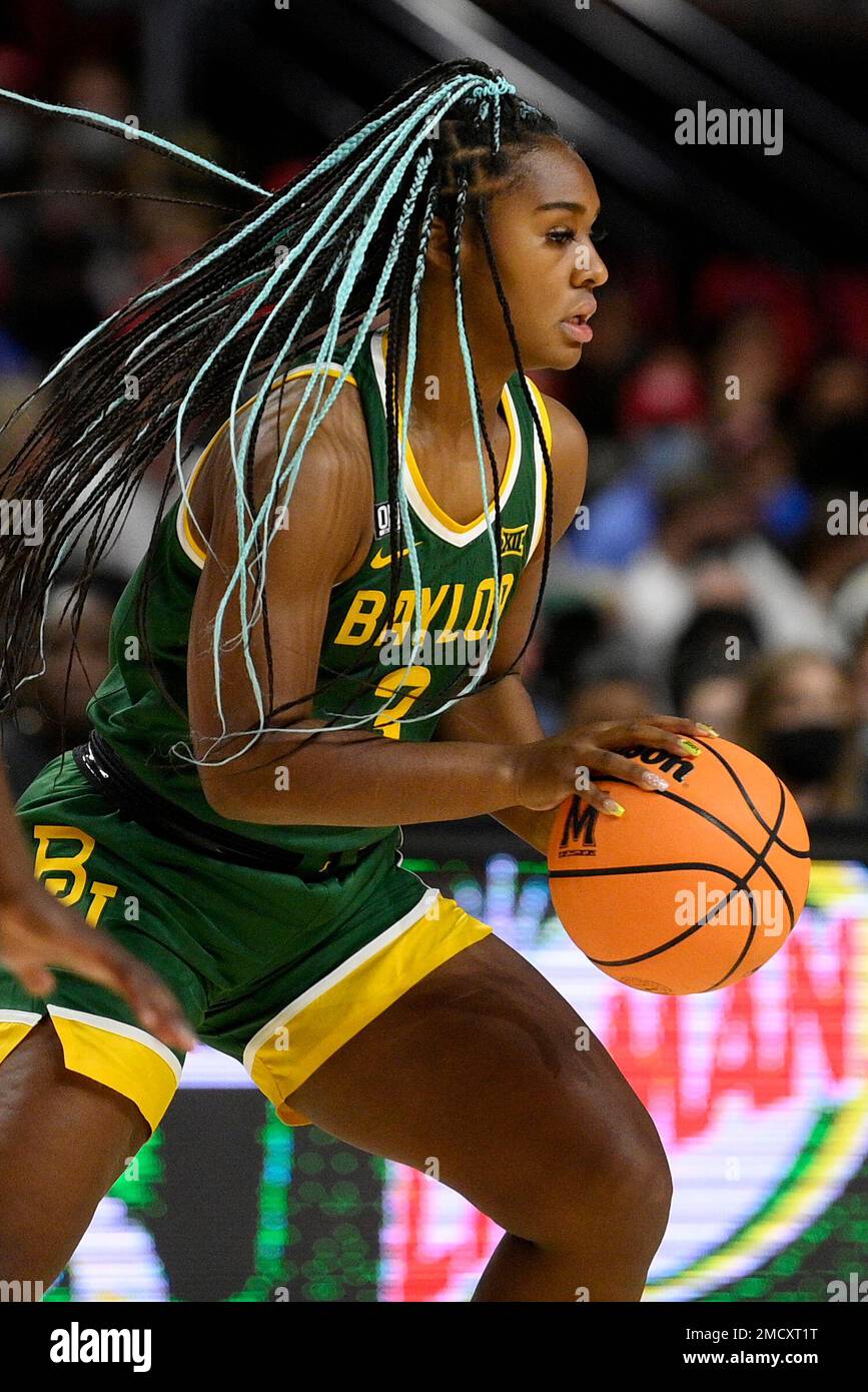 Baylor guard Jordan Lewis (3) dribbles during the first half of an NCAA ...