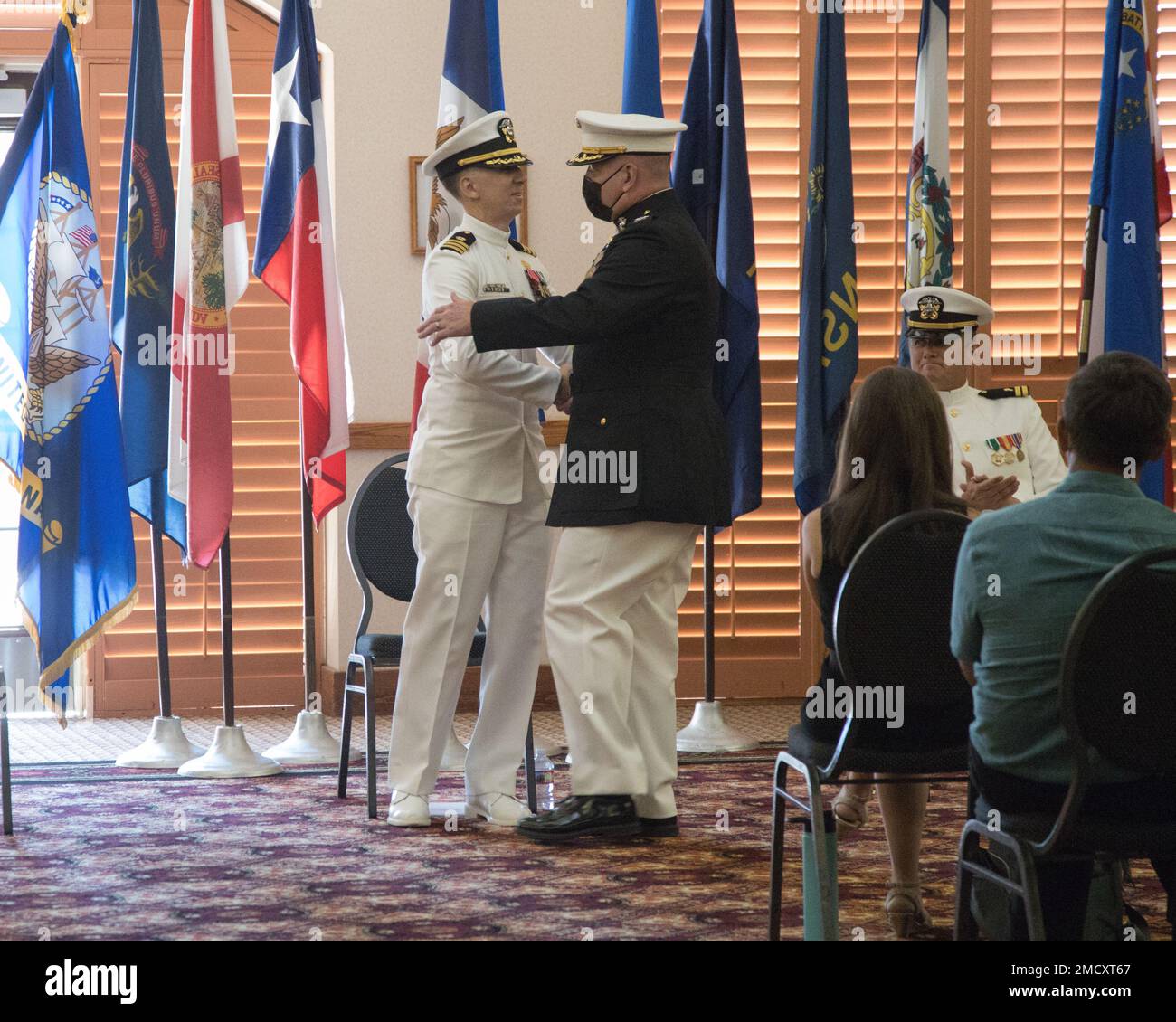 U.S. Marine Corps Col. Charles Dudik, right, commanding officer, Marine ...