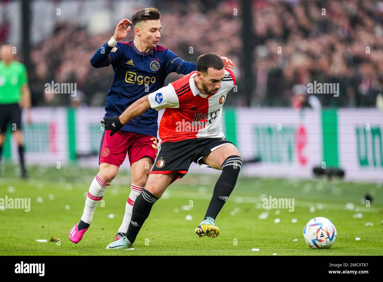 Rotterdam - Francisco Conceicao of Ajax, Orkun Kokcu of Feyenoord during the match between ...