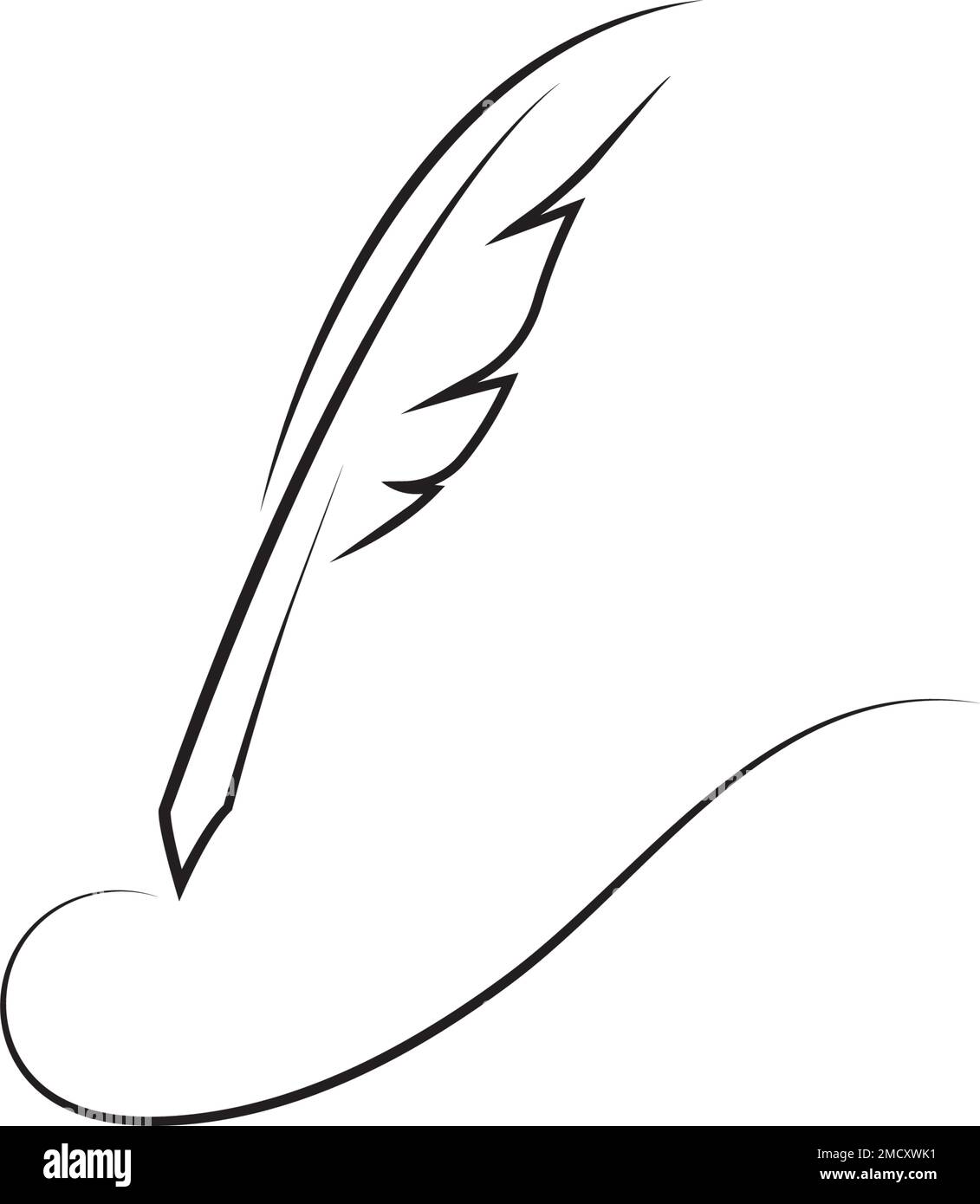 Feather pen logo vector template Stock Vector Image & Art - Alamy