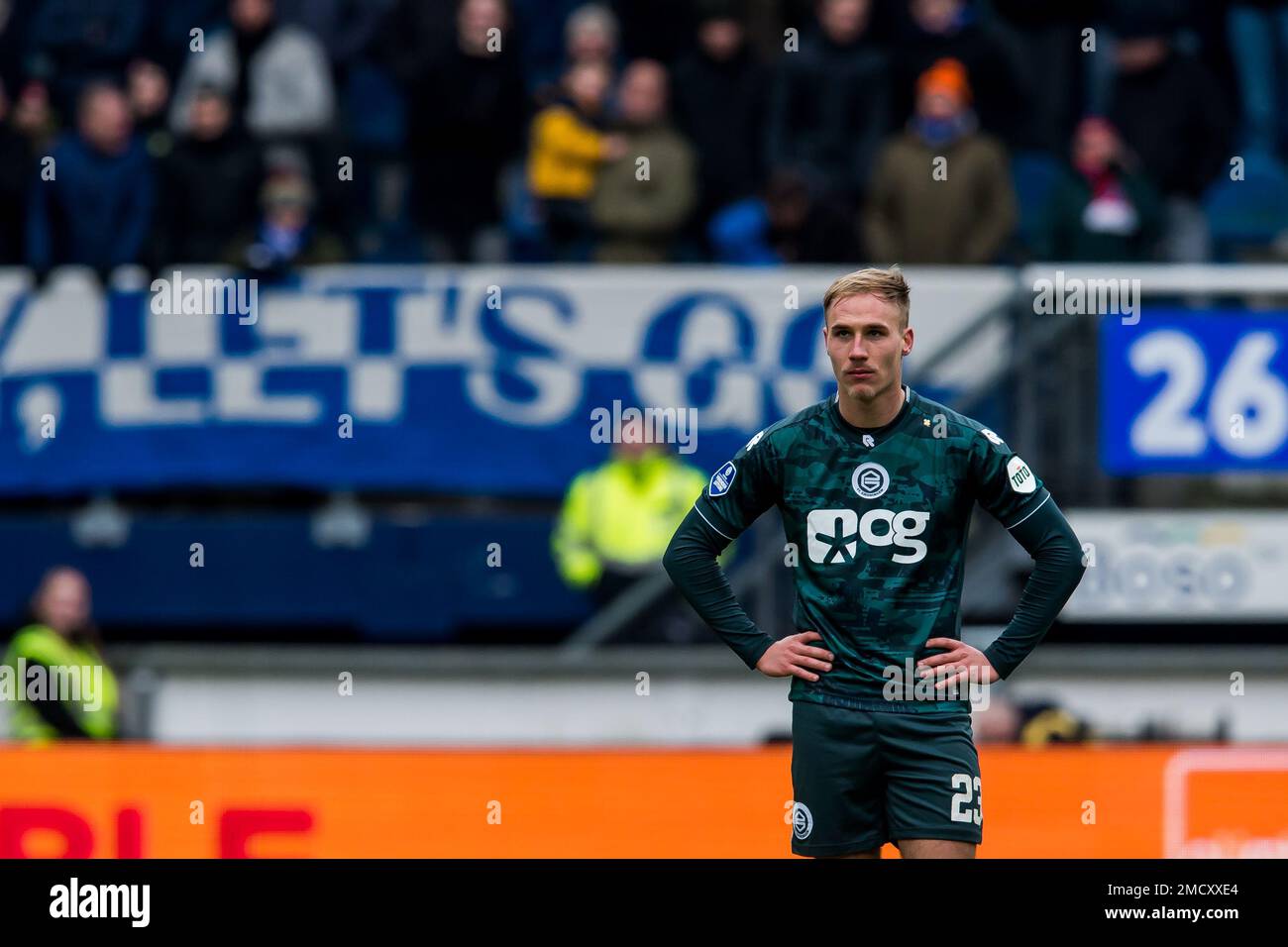 HERENVEEN - Florian Kruger of FC Groningen is disappointed after the 3 ...