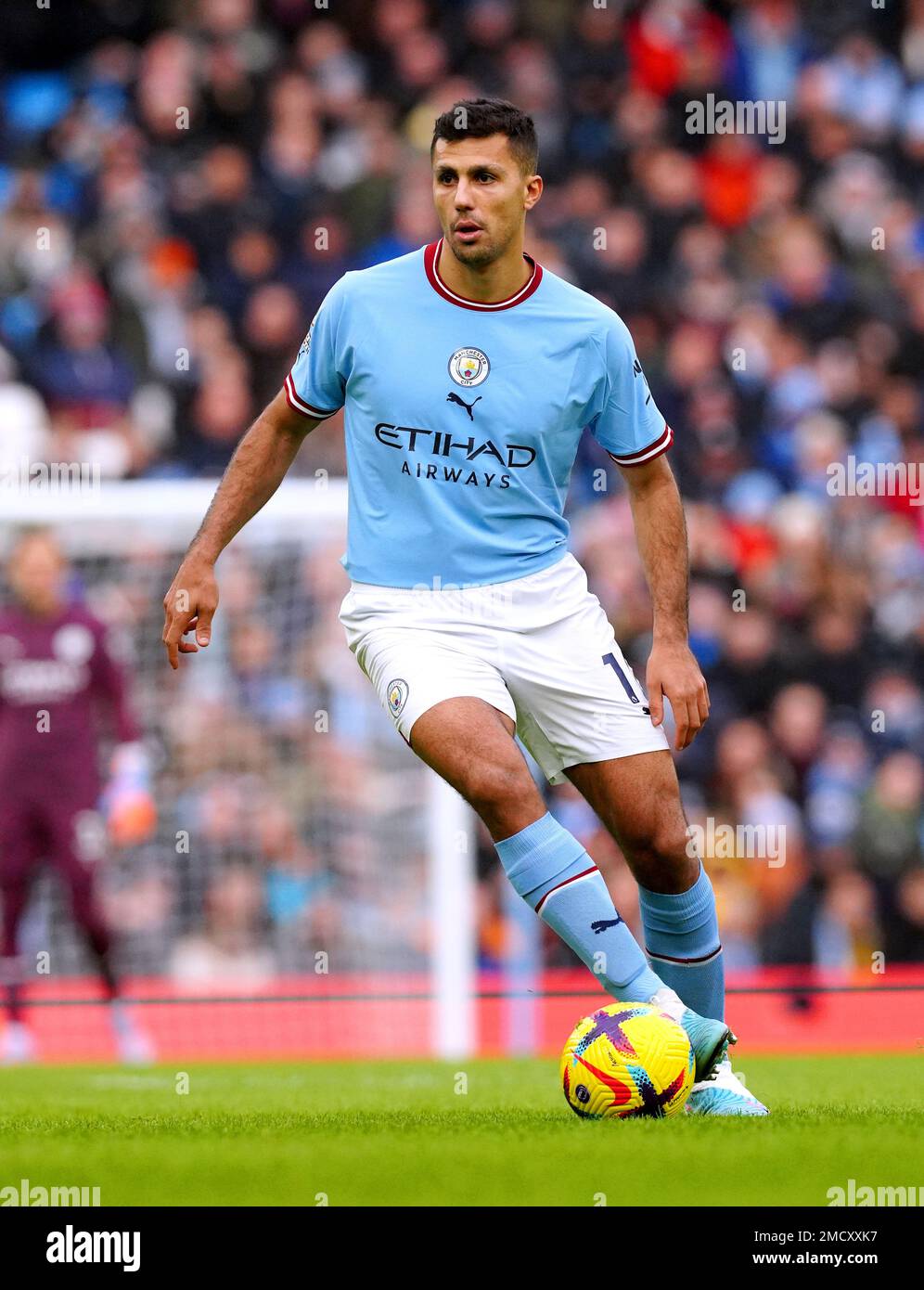 Manchester City's Rodri during the Premier League match at the Etihad ...