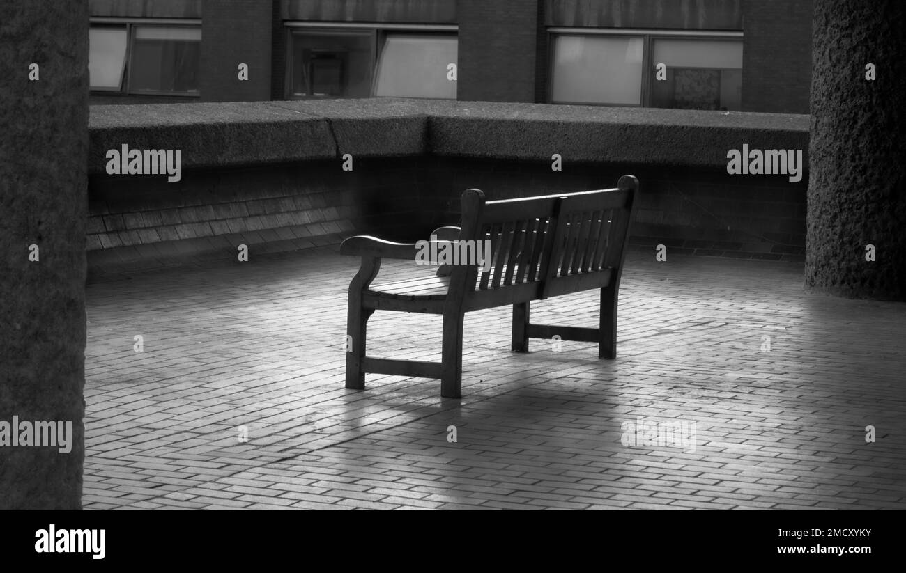 Barbican Estate buildings in black and white, dramatic Stock Photo - Alamy