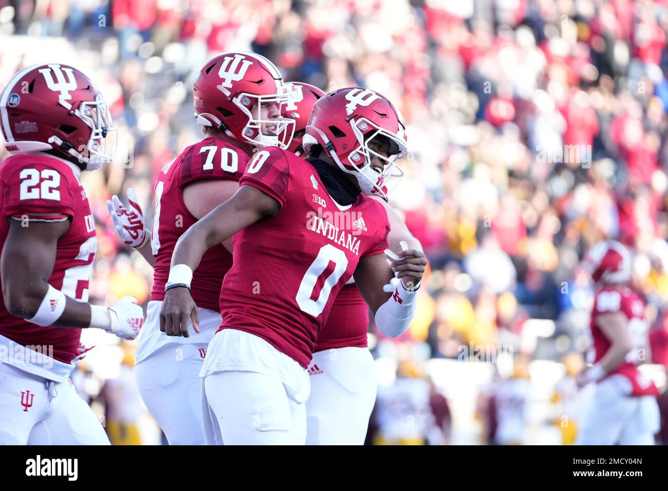 Indiana quarterback Donaven McCulley (0) in action during an NCAA ...