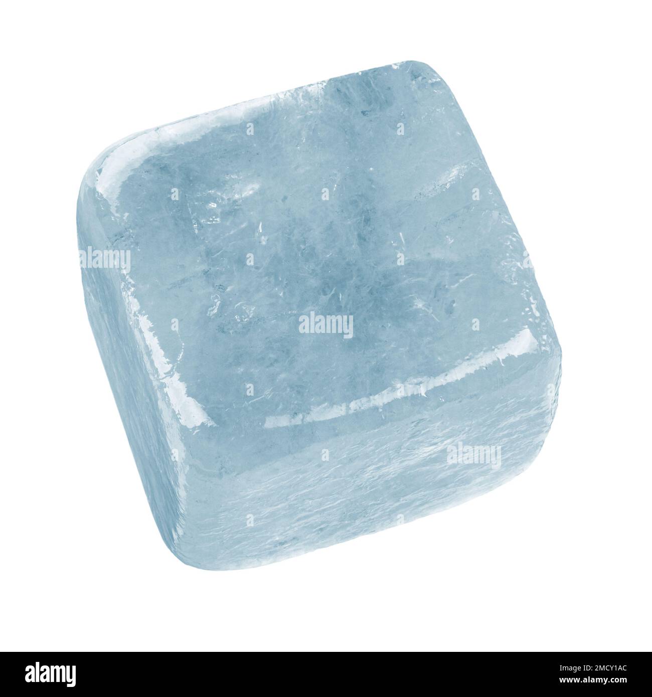 Ice cube , isolated on white background, full depth of field. File contains clipping path ...