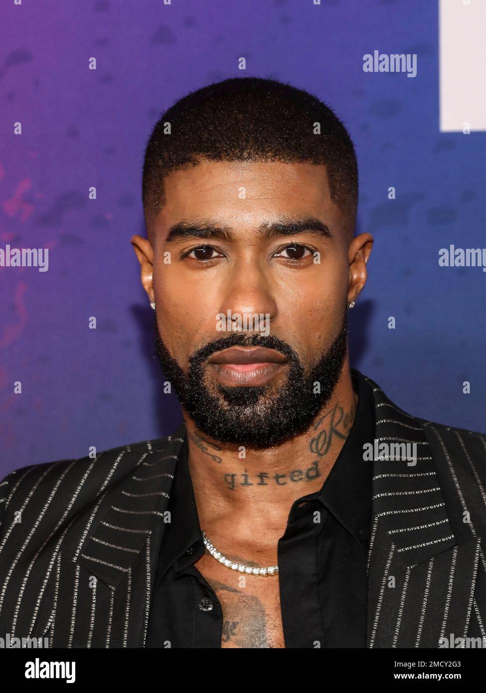 Actor Skyh Black attends 2021 Soul Train Awards red carpet at Adam ...