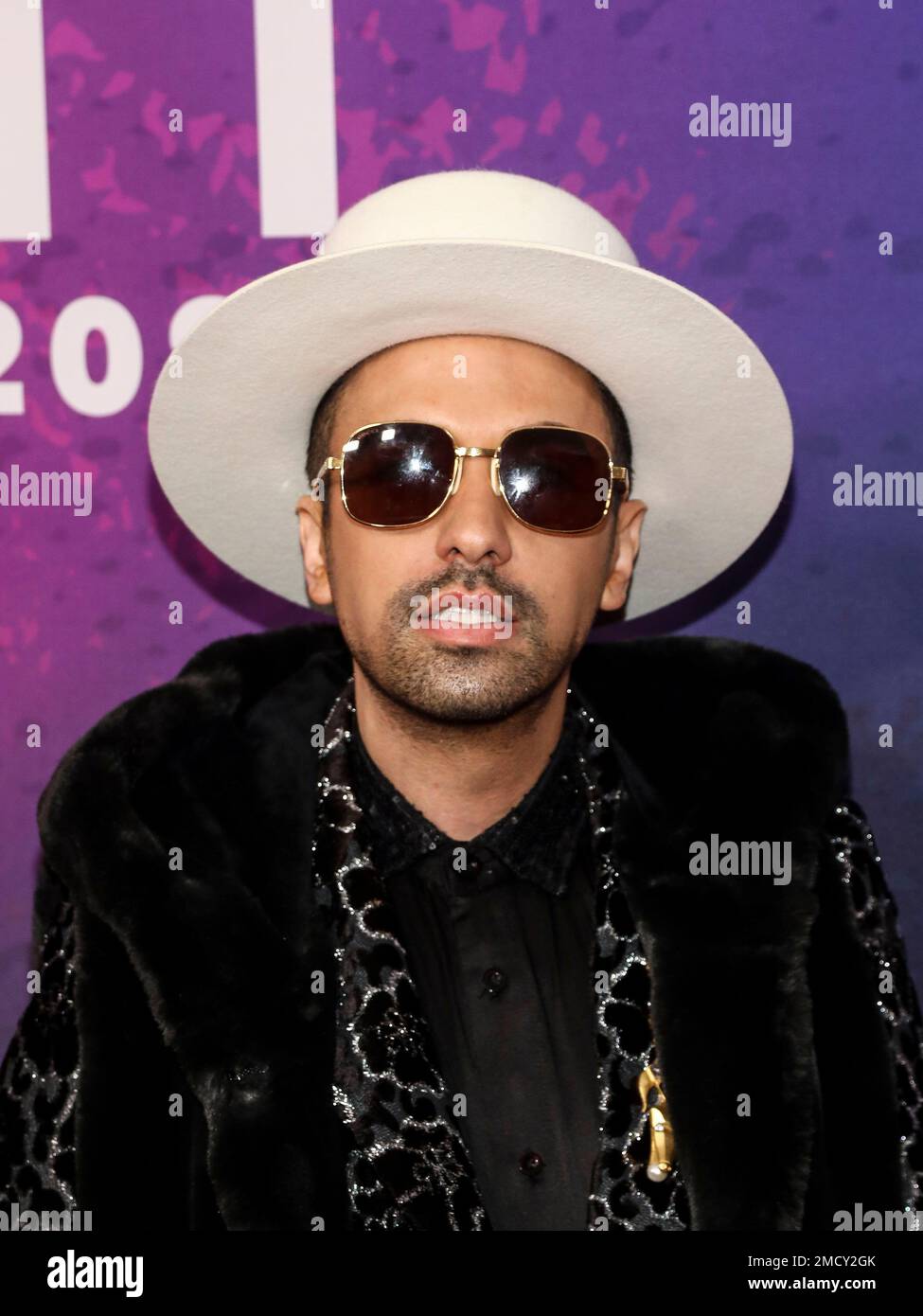 DJ Cassidy attends 2021 Soul Train Awards red carpet at Adam Clayton ...