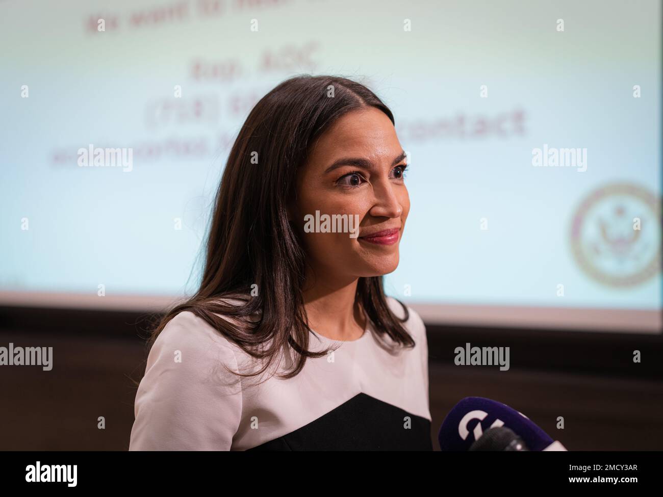 Bronx, USA. 21st Jan, 2023. U.S. Representative Alexandria Ocasio ...