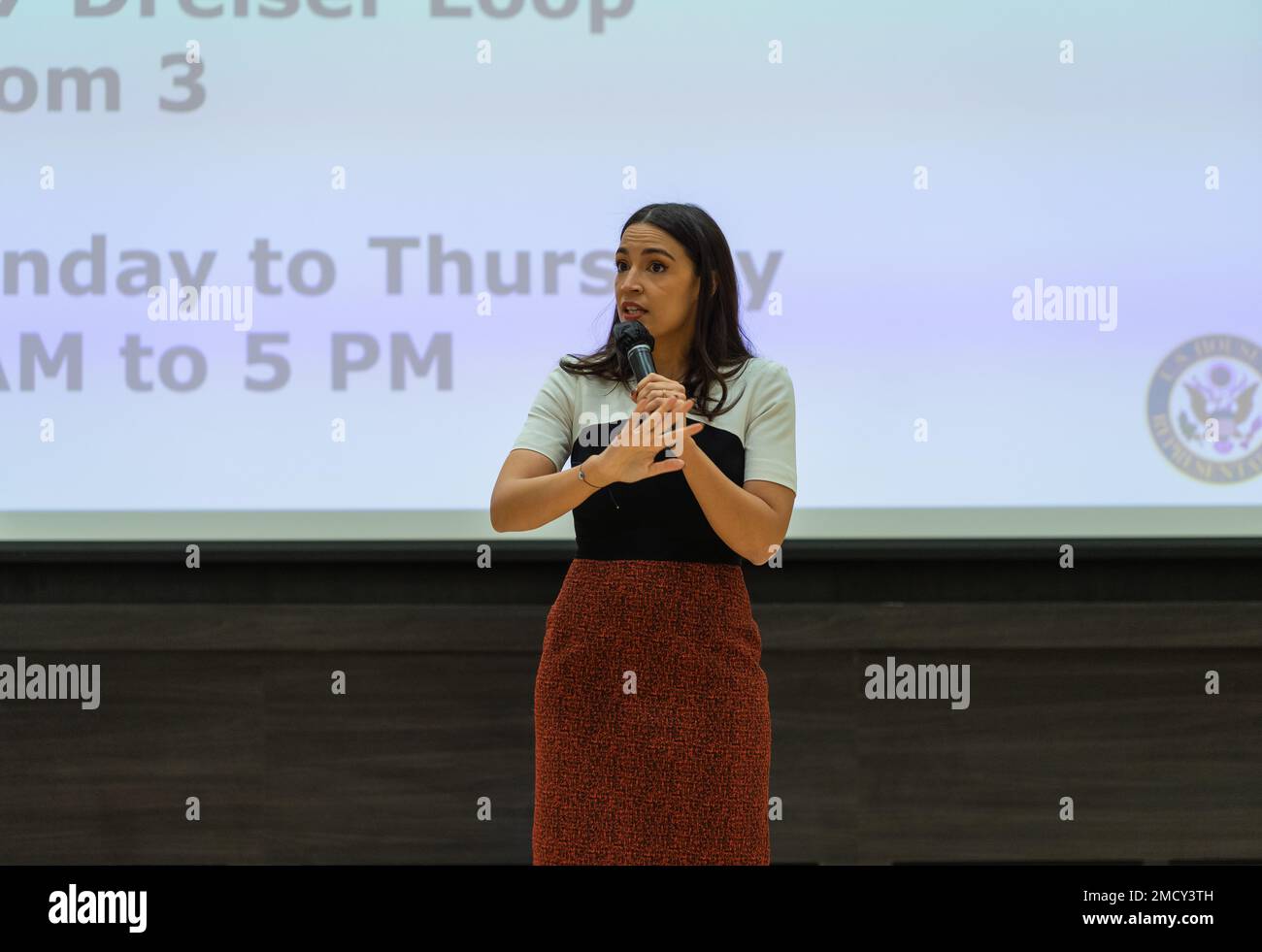 U.S. Representative Alexandria Ocasio-Cortez held a townhall meeting in ...