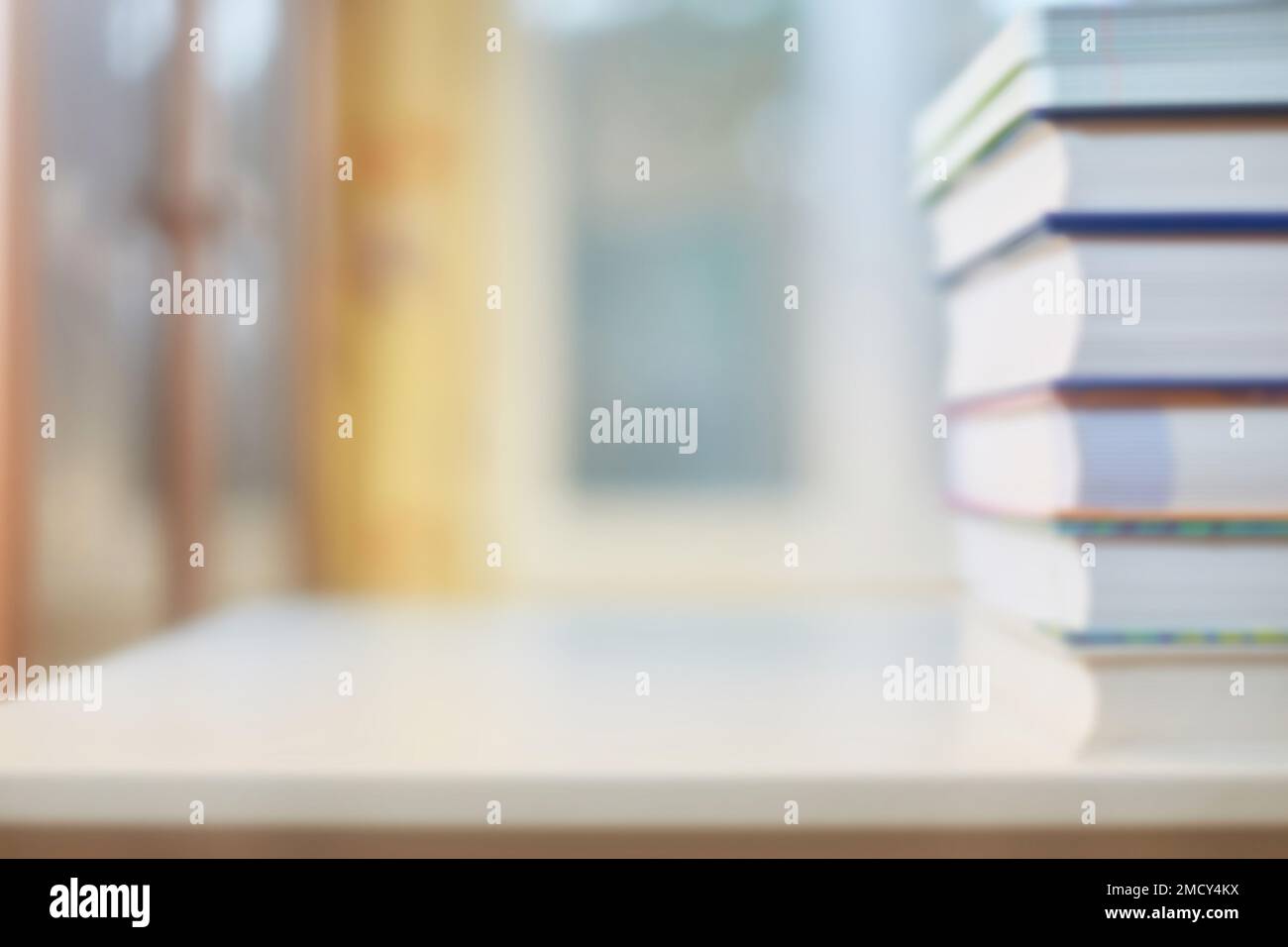 Background on the topic of training, education. Desk with books ...