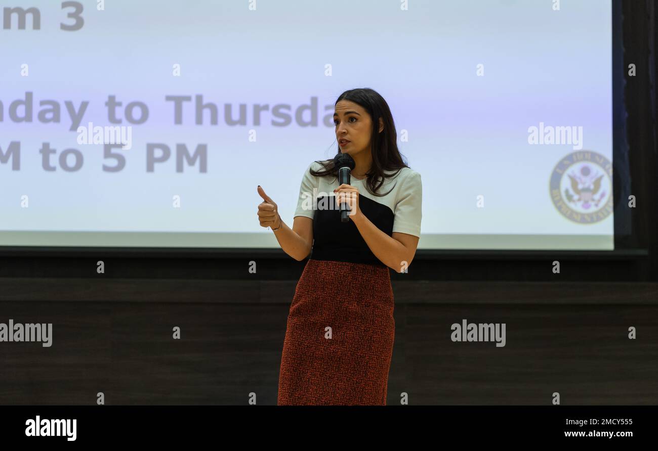 U.S. Representative Alexandria Ocasio-Cortez held a townhall meeting in ...