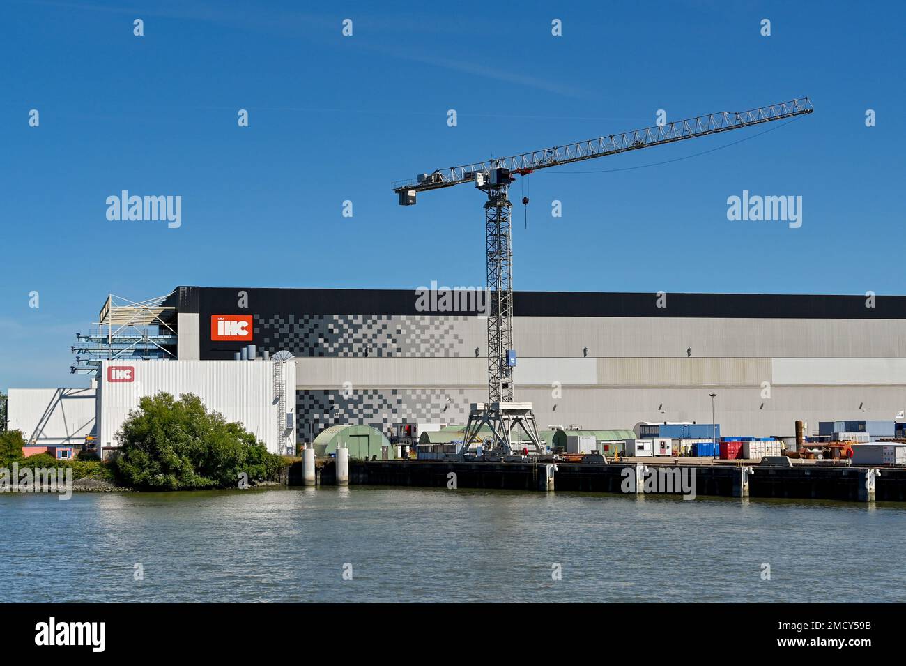 Rotterdam, Nertherlands - August 2022: Crane and building at the IHC ...