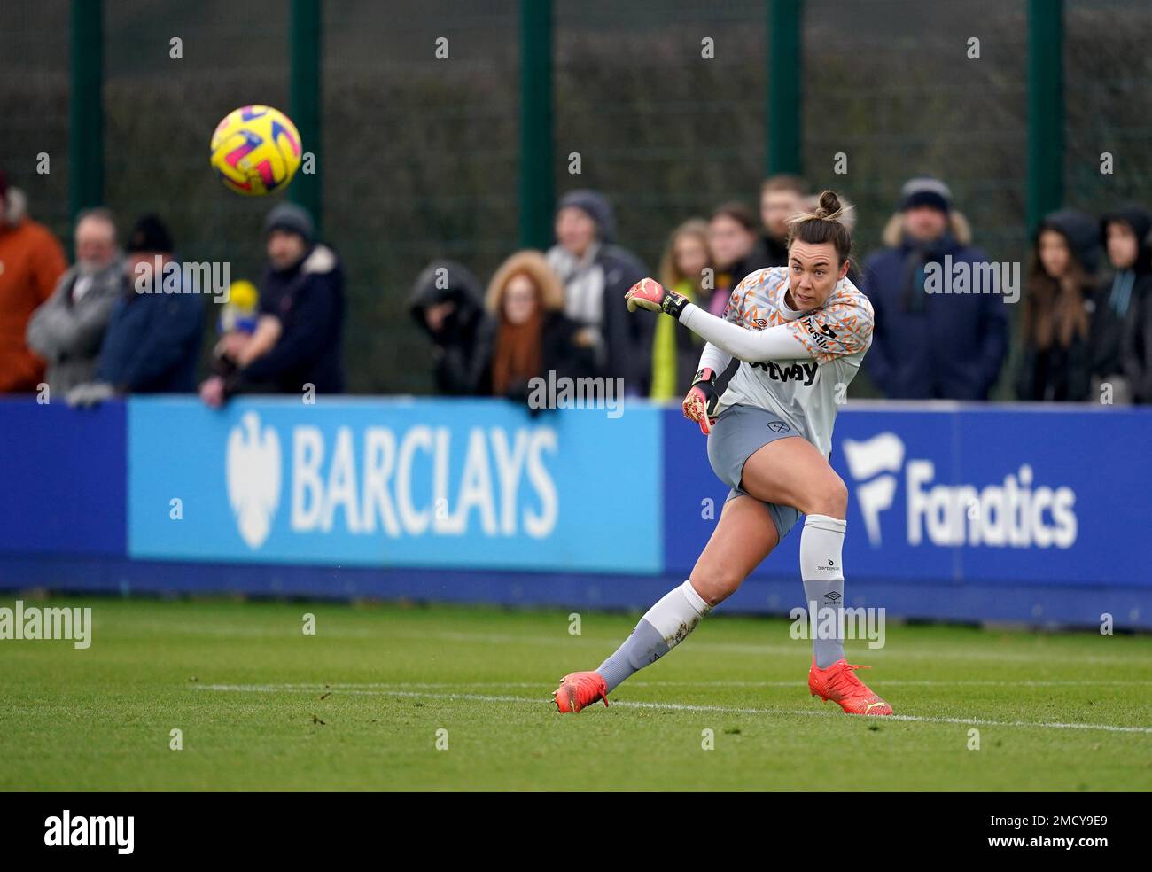 West Ham United Goalkeeper Mackenzie Arnold In Action During The