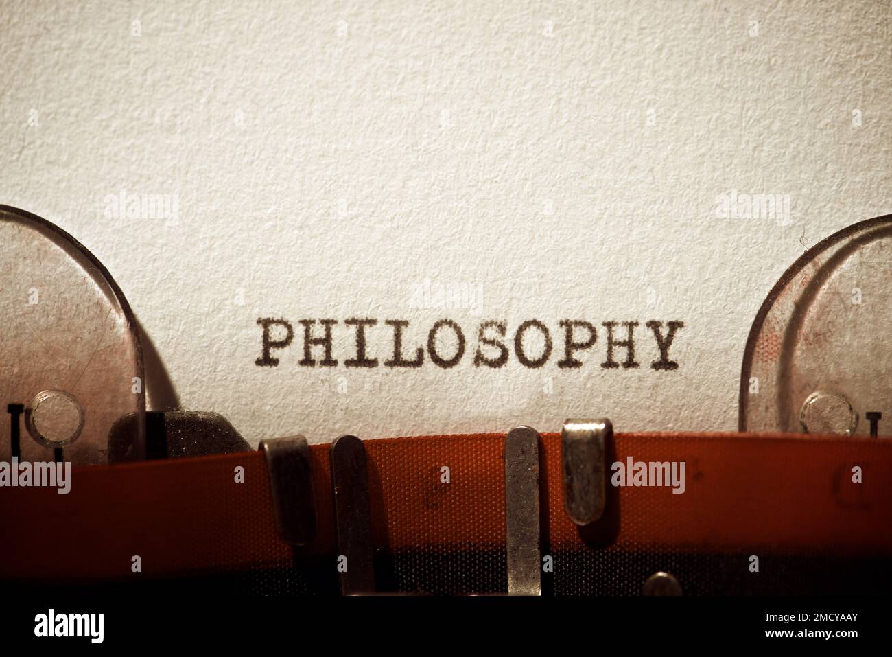 Philosophy word written with a typewriter Stock Photo - Alamy