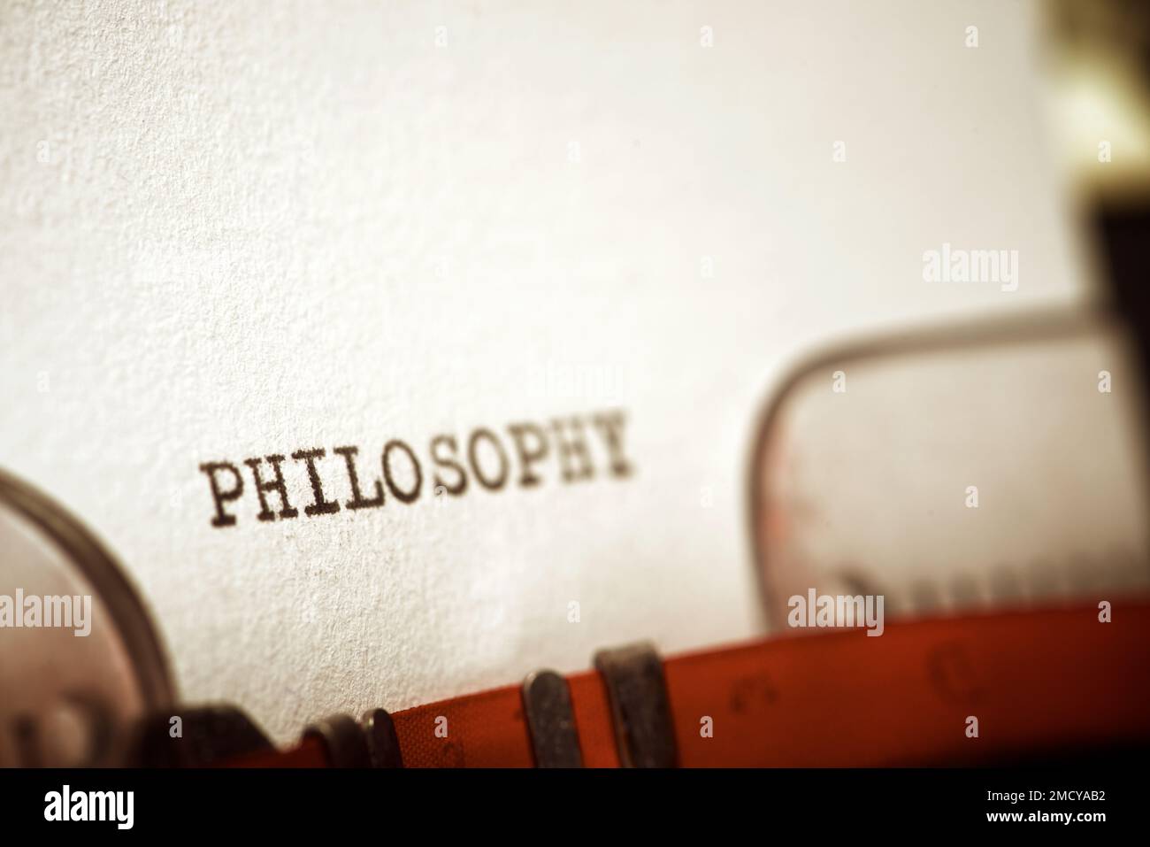 Philosophy word written with a typewriter Stock Photo - Alamy