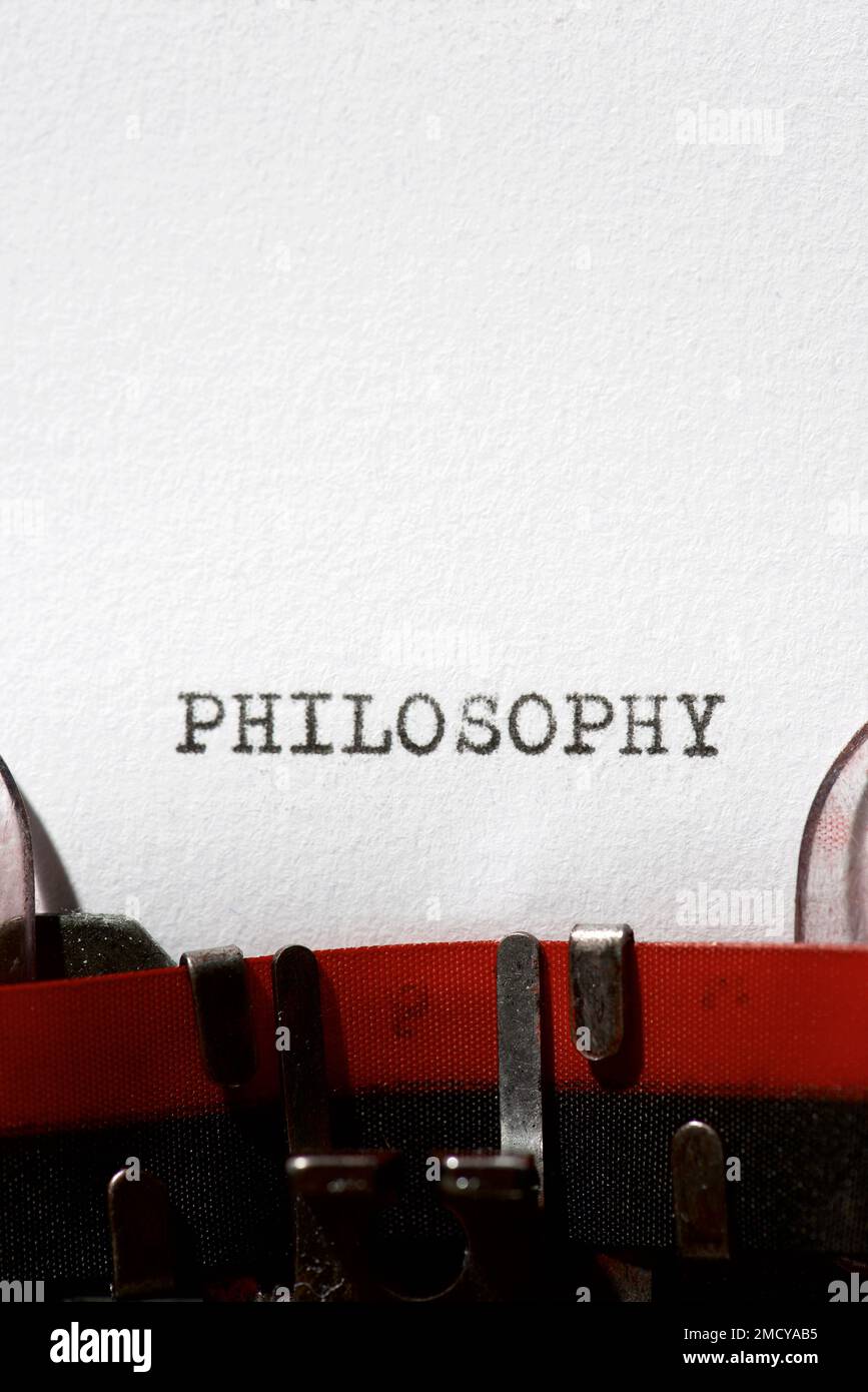 Philosophy word written with a typewriter Stock Photo - Alamy