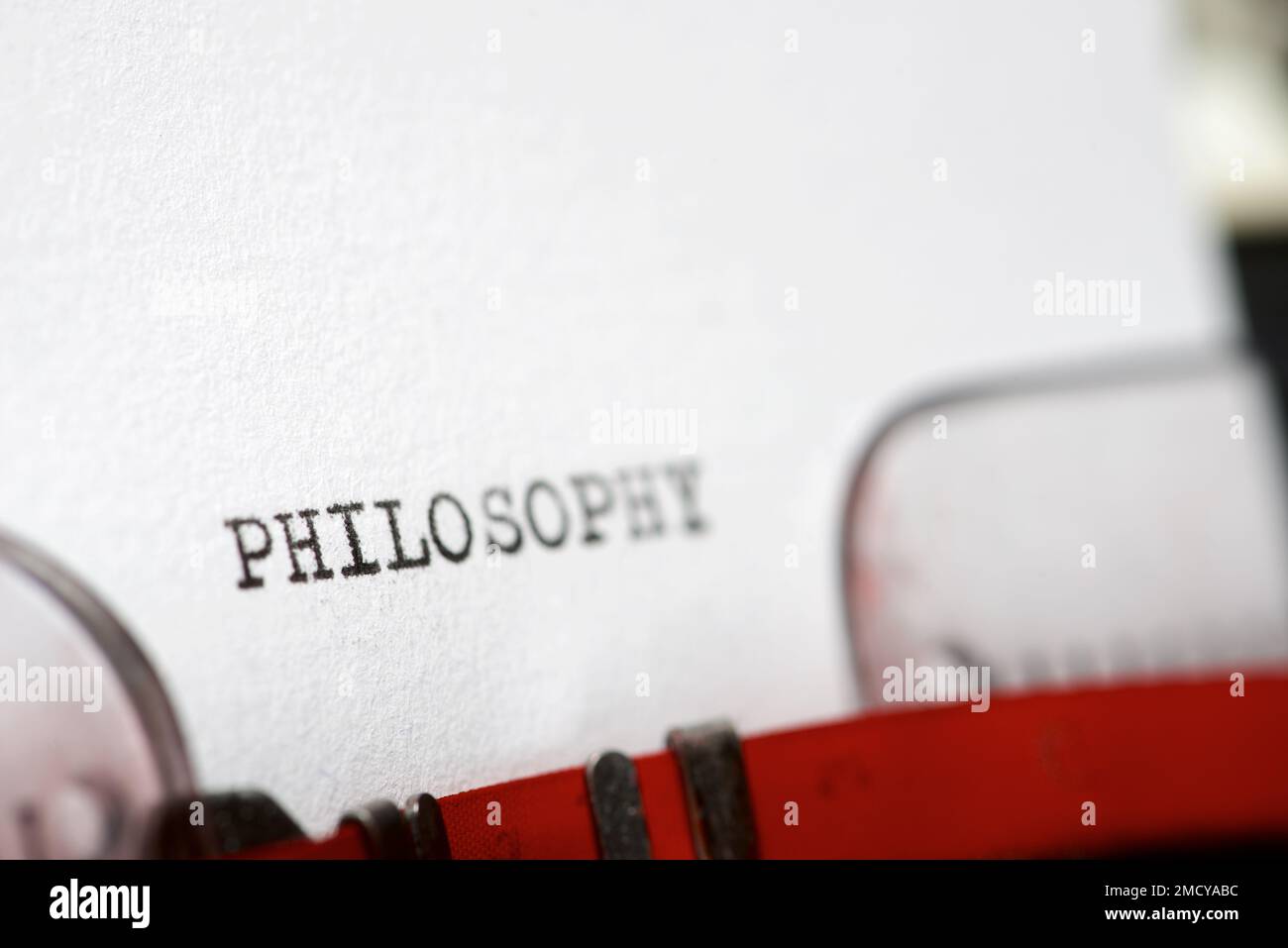 Philosophy word written with a typewriter Stock Photo - Alamy