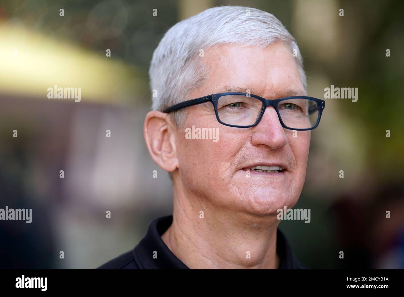 Apple CEO Tim Cook during a visit to an Apple Store at The Grove Friday ...