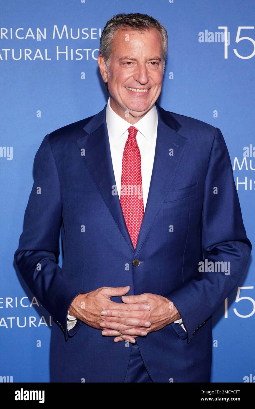 New York City mayor Bill de Blasio attends the American Museum of ...