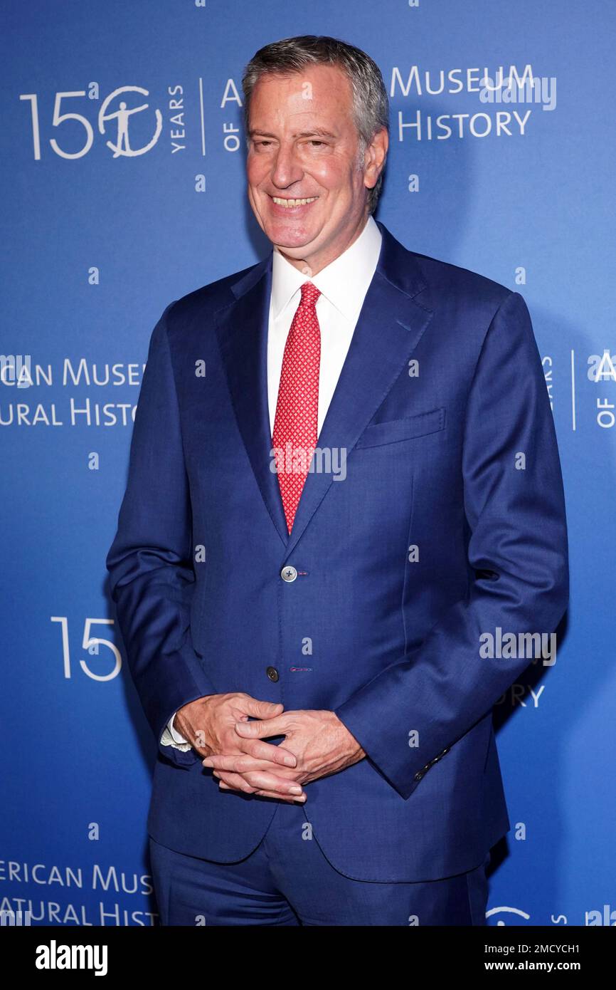 New York City mayor Bill de Blasio attends the American Museum of ...