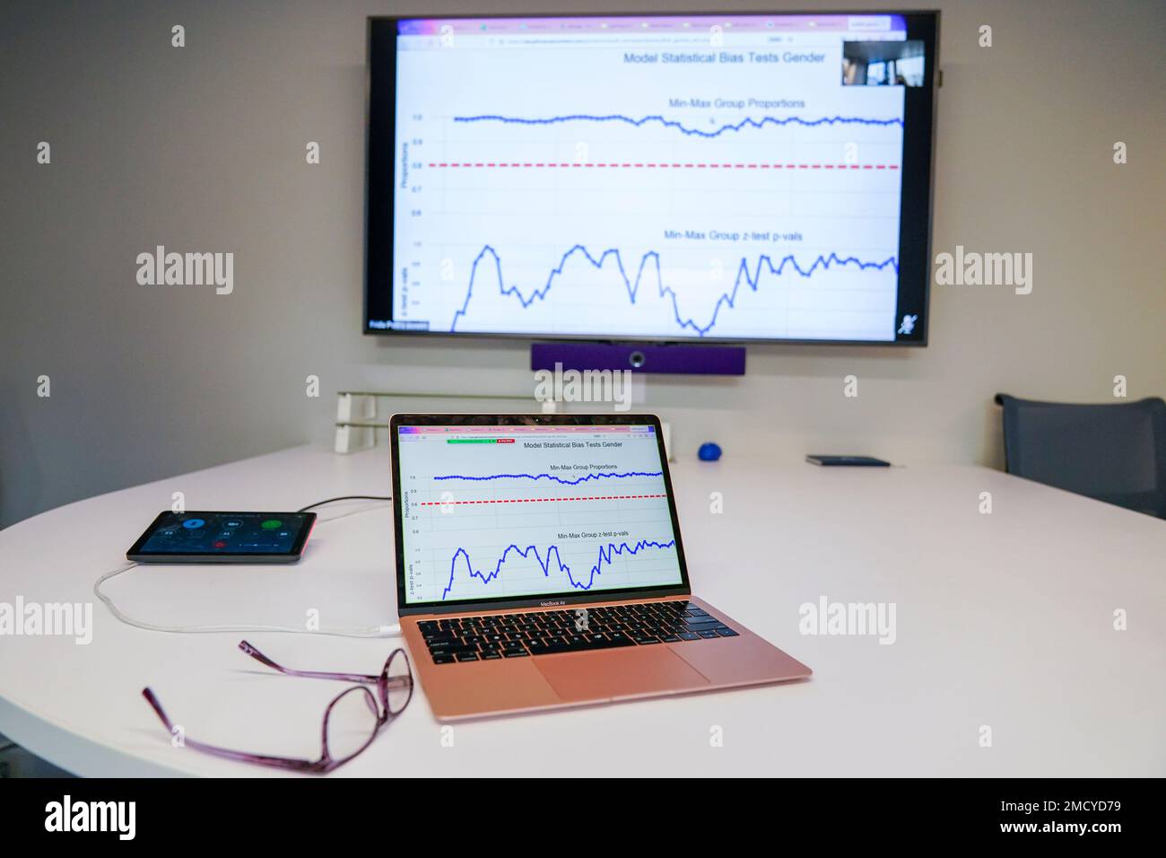 Dr. Frida Polli, co-founder and CEO Pymetrics, demonstrates AI ...