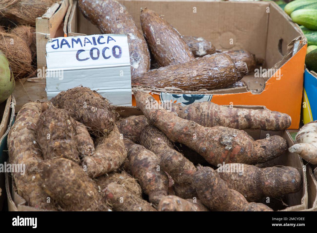 Jamaican food market hi-res stock photography and images - Alamy