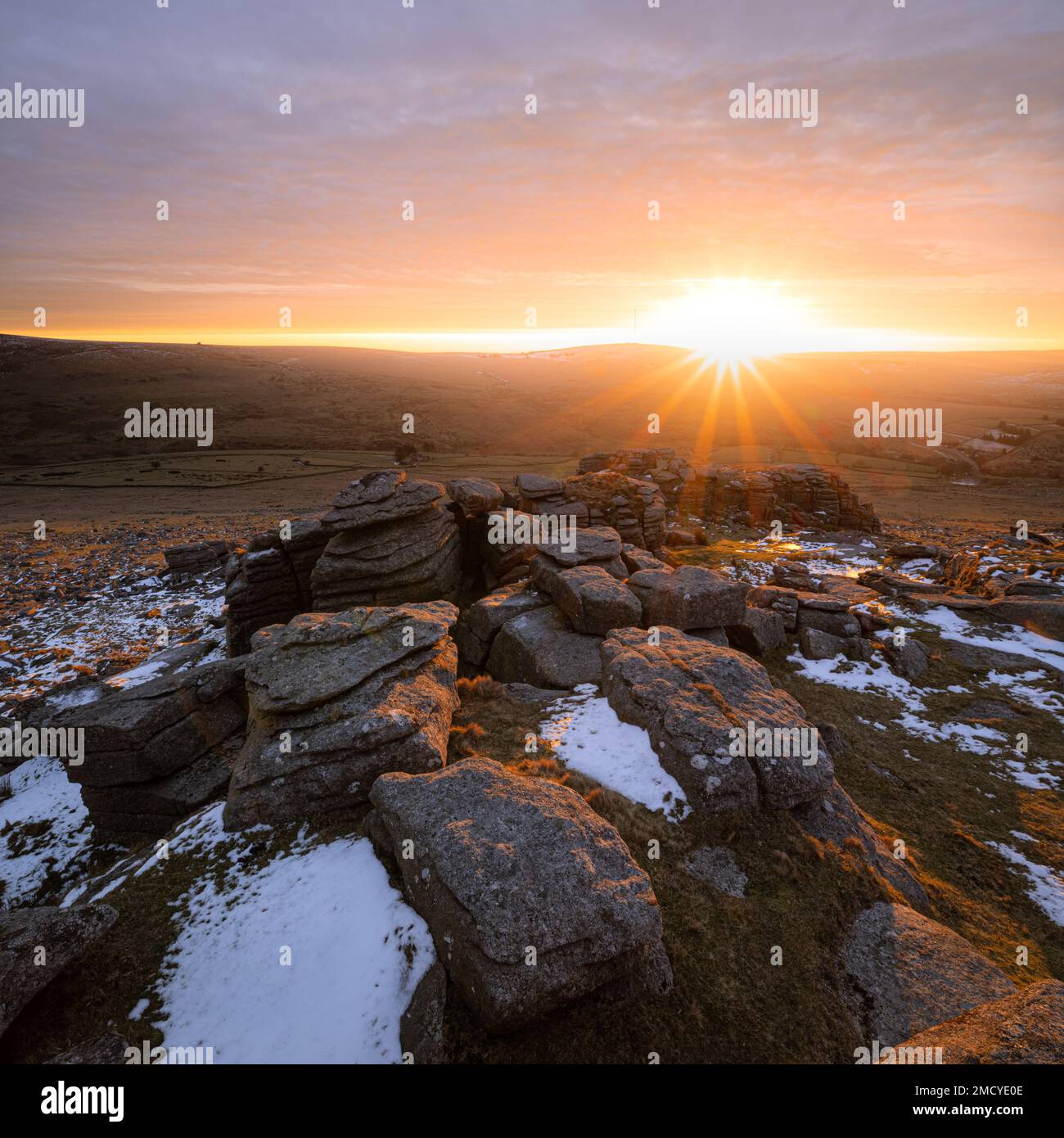 Great Staple Tor, Dartmoor National Park, Devon, UK. 22nd Jan, 2023. UK ...