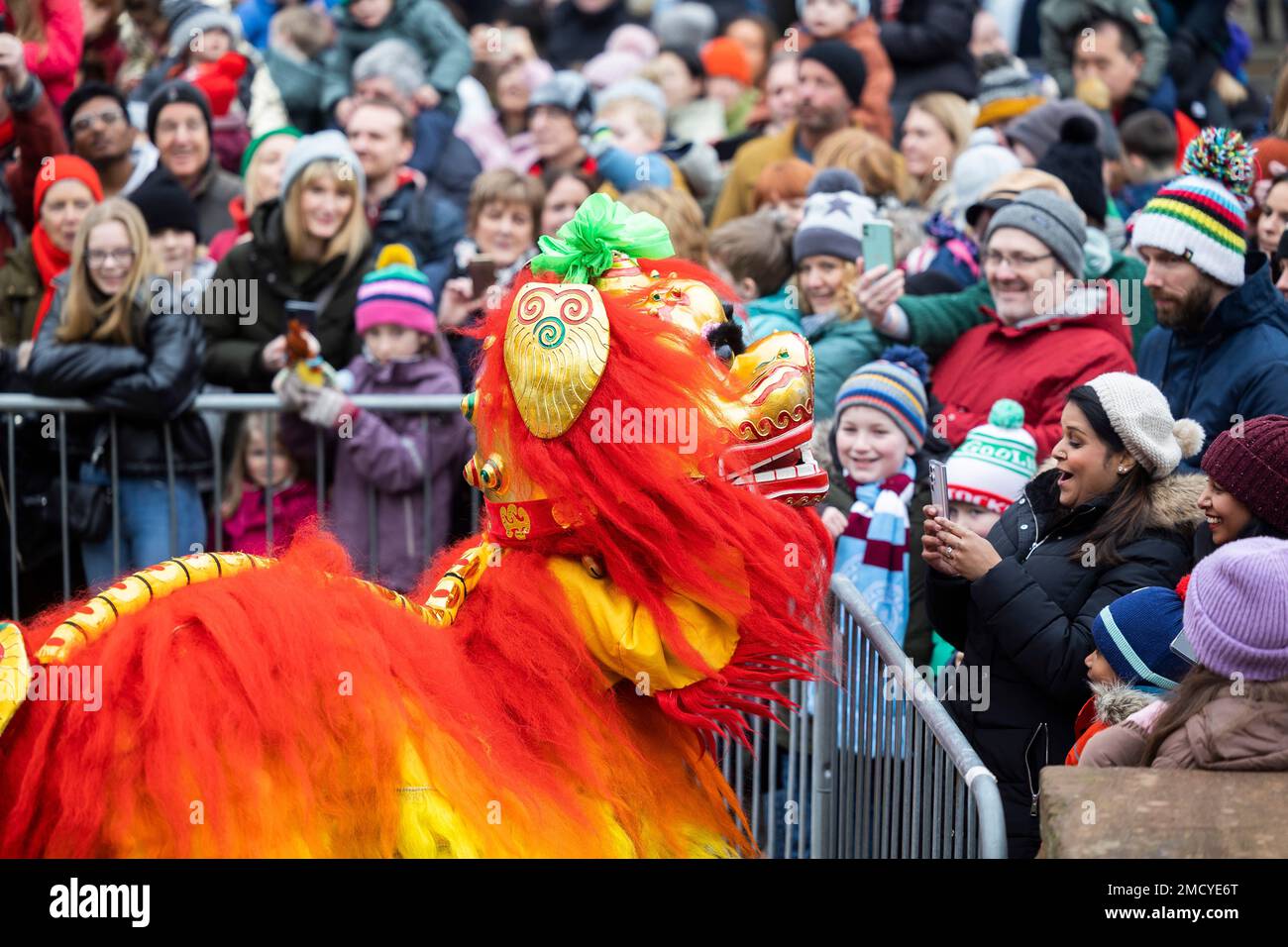 EDITORIAL USE ONLY Performers take part in the Dragon Parade as part of ...