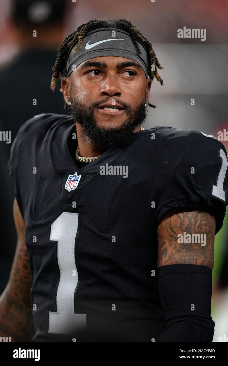 Las Vegas Raiders wide receiver DeSean Jackson (10) is seen on the ...