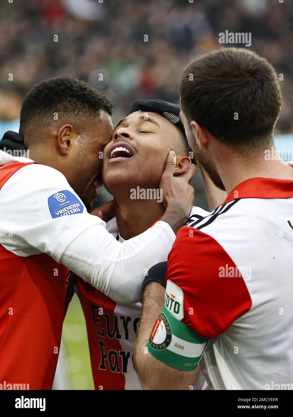 ROTTERDAM - (LR) Danilo of Feyenoord, Igor Paixao, Orkun Kokcu of Feyenoord of Feyenoord ...