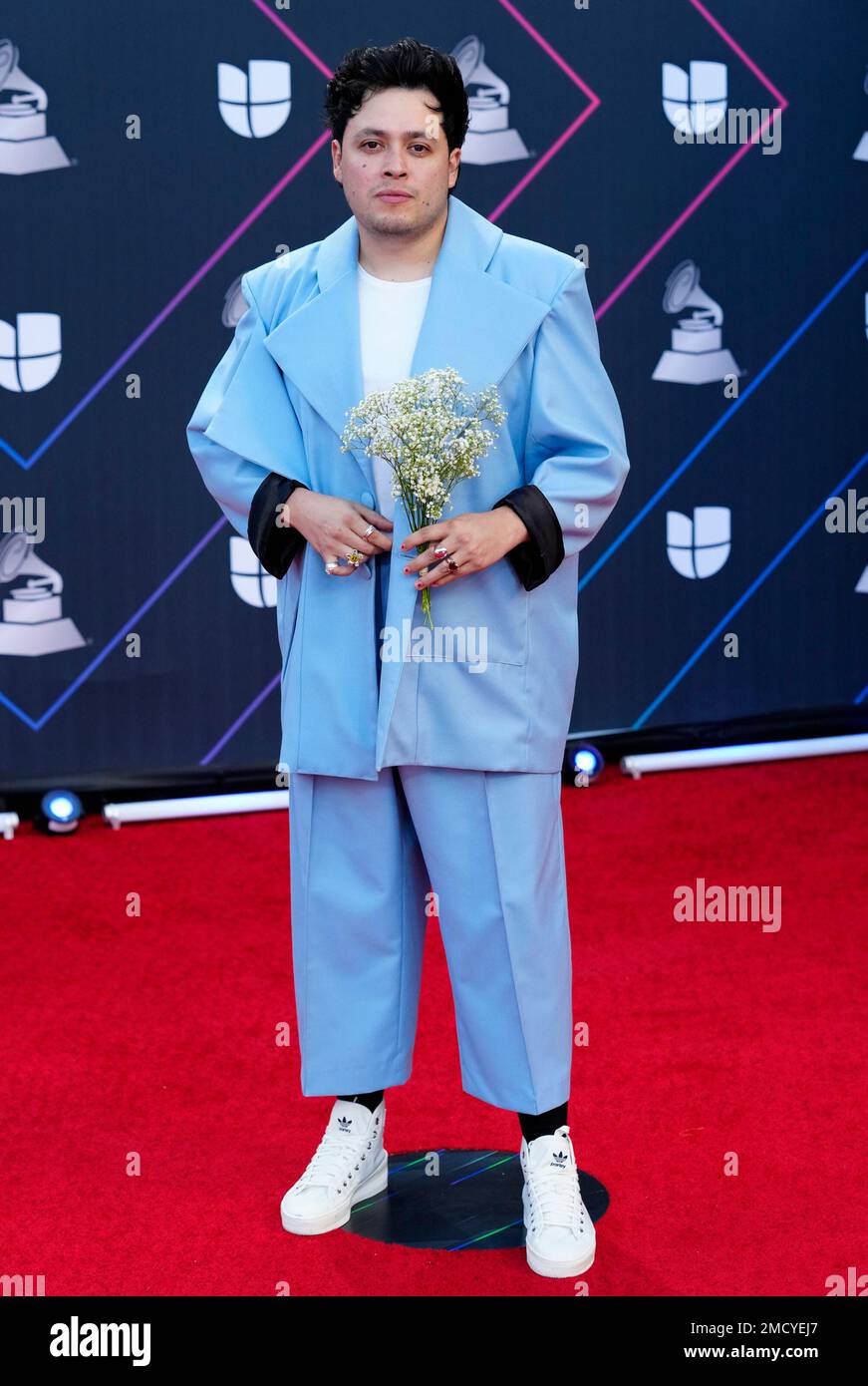 Marco Mares arrives at the 22nd annual Latin Grammy Awards on Thursday ...