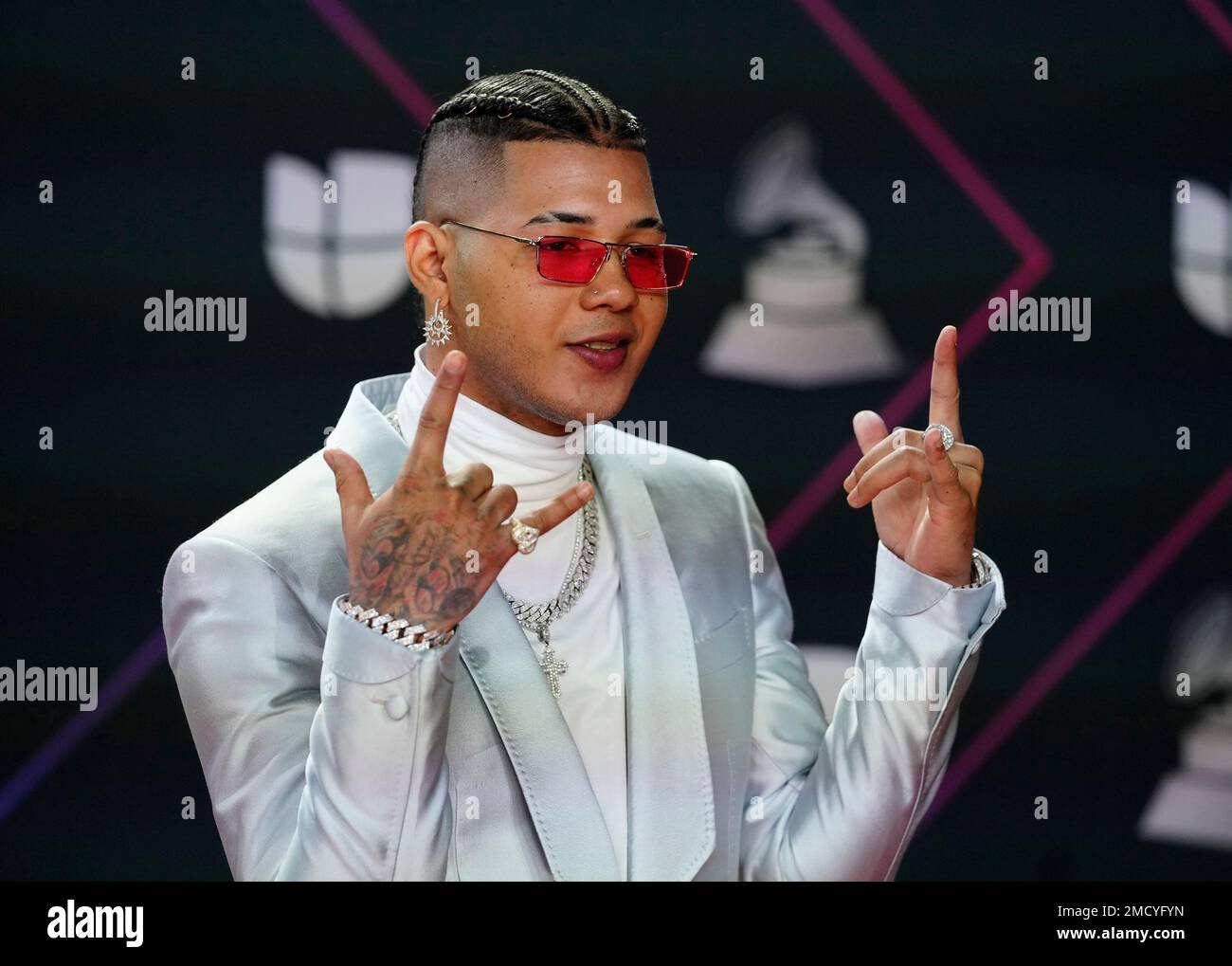 Boza arrives at the 22nd annual Latin Grammy Awards on Thursday, Nov ...