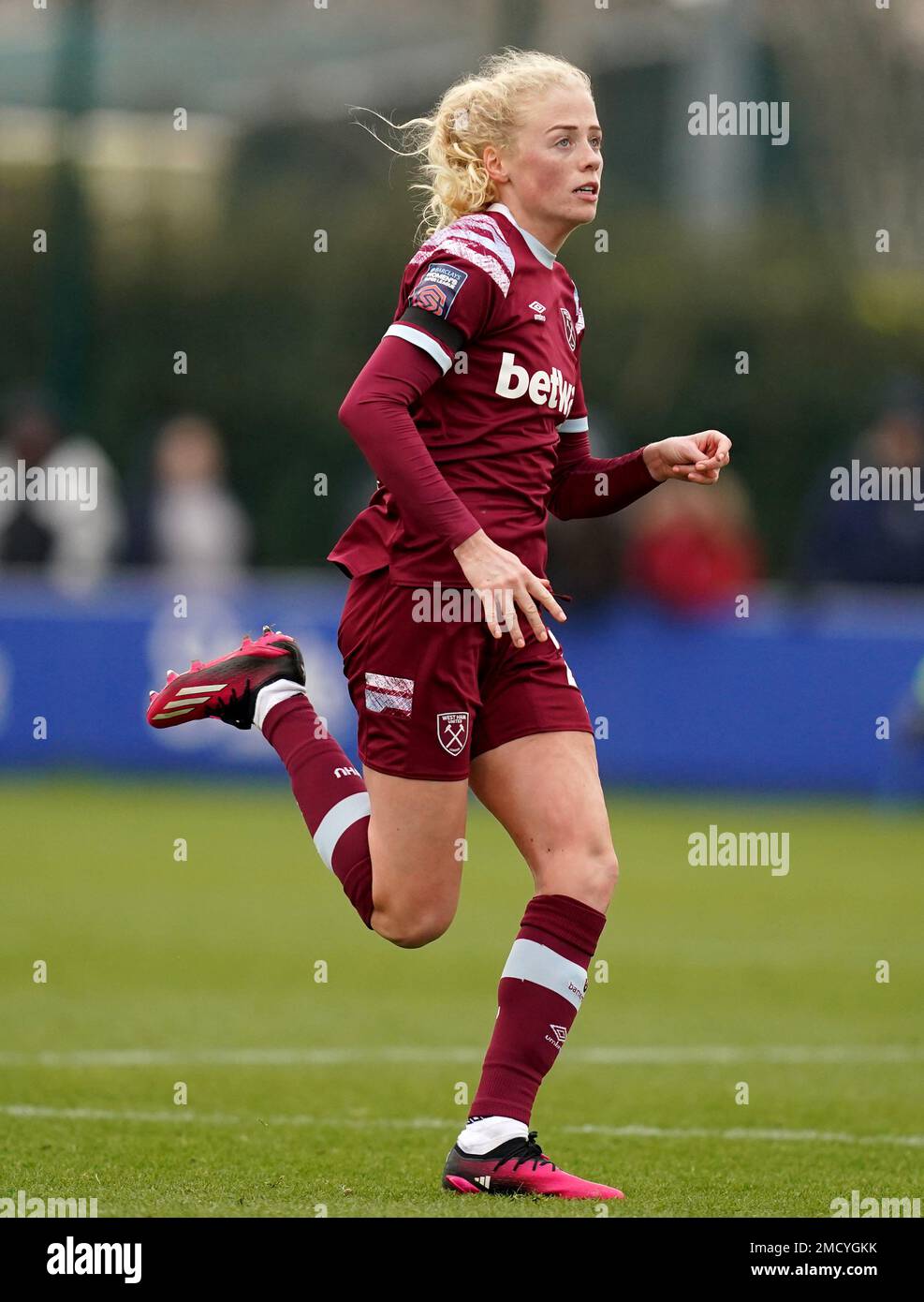 West Ham United's Grace Fisk in action during the Barclays Women's ...