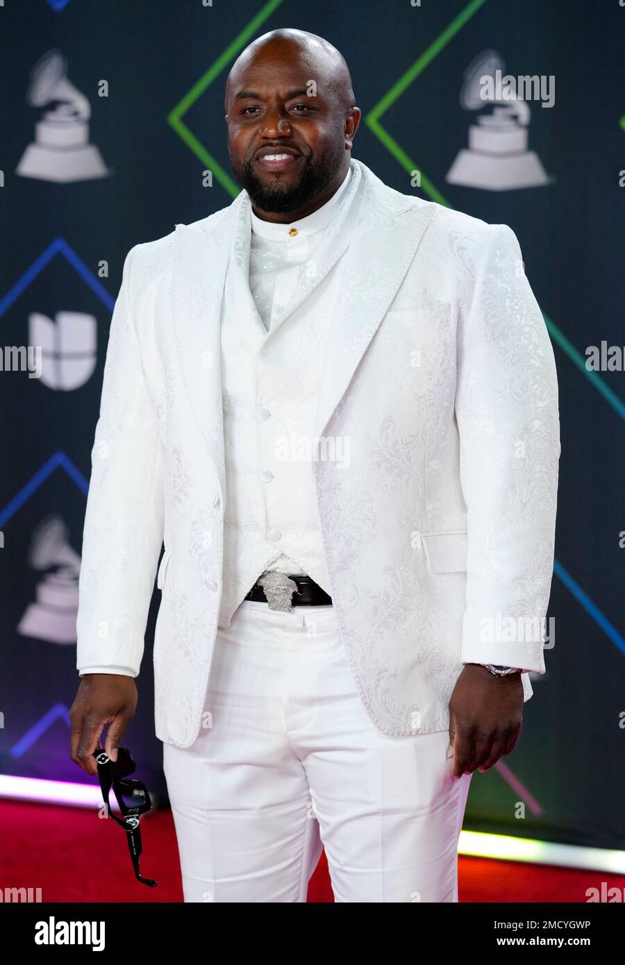 Rico Love arrives at the 22nd annual Latin Grammy Awards on Thursday ...