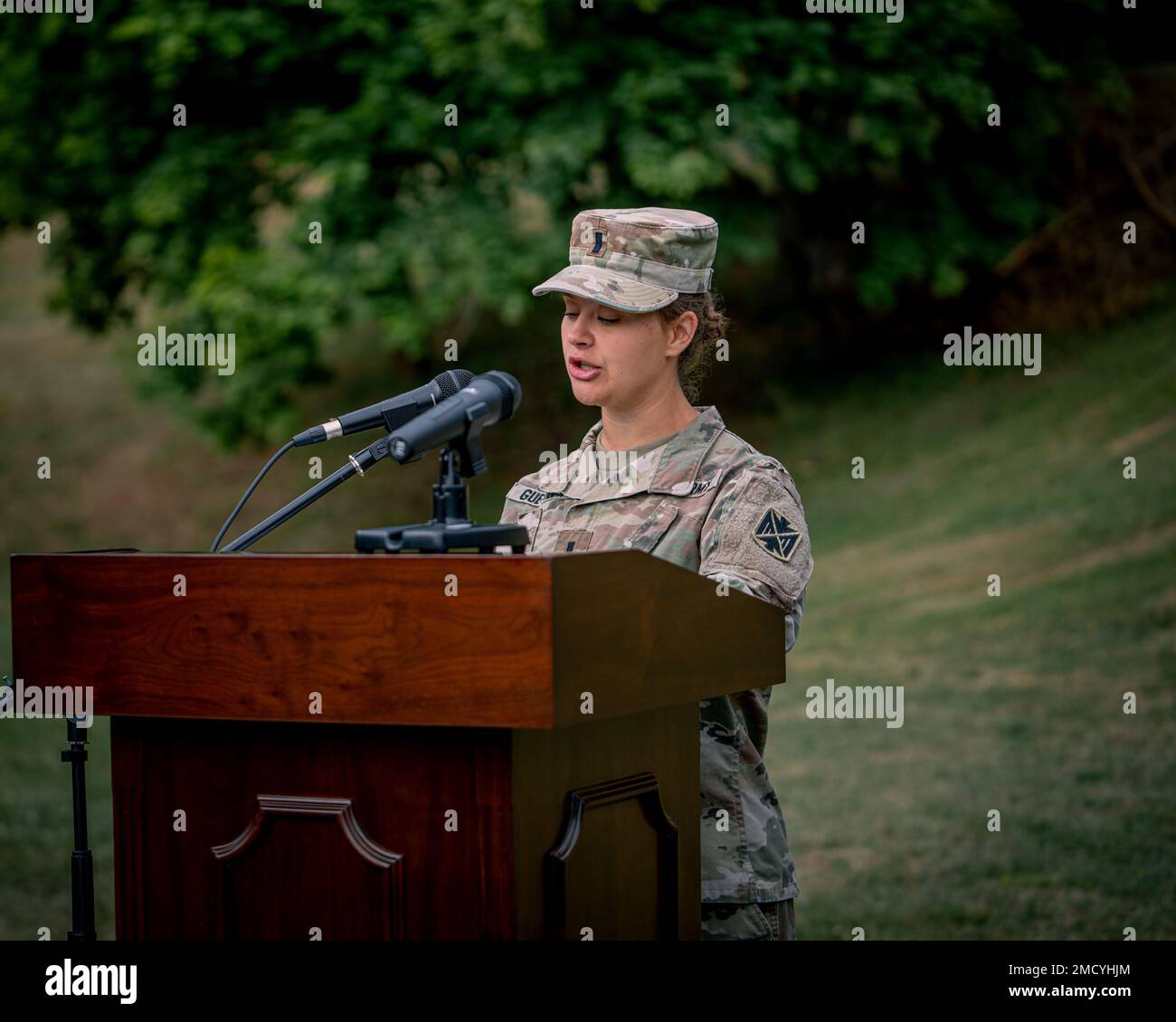 U.S. Army 1st Lt. Katherine Guettlein, the executive Officer to the ...