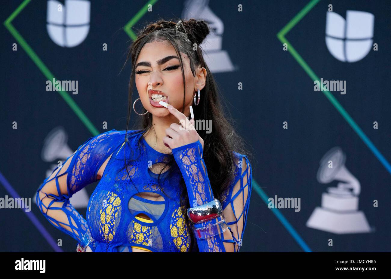 Paloma Mami arrives at the 22nd annual Latin Grammy Awards on Thursday ...