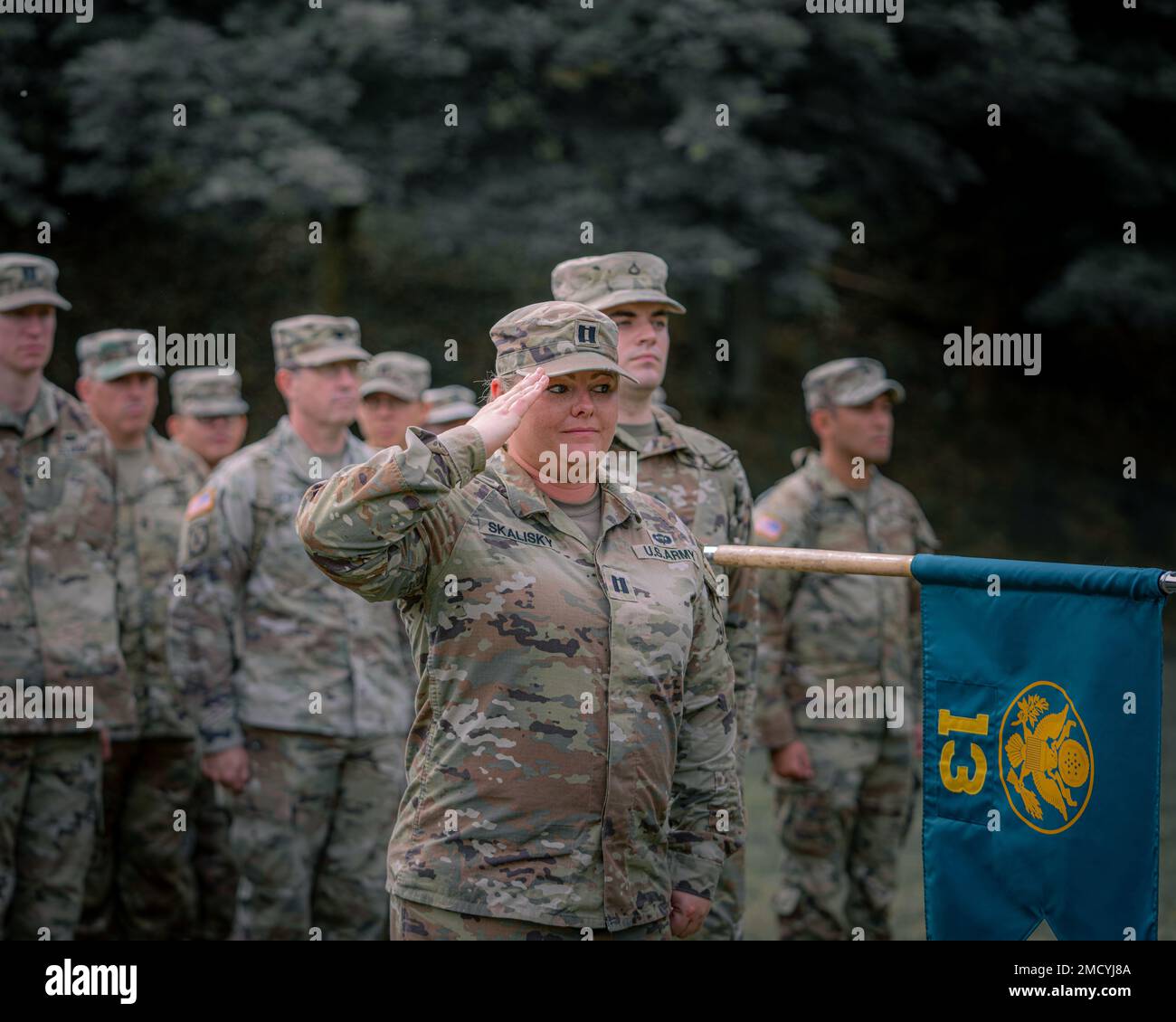 U.S. Army Capt. Rachel Skalisky, commander of 13th Missile Defense ...