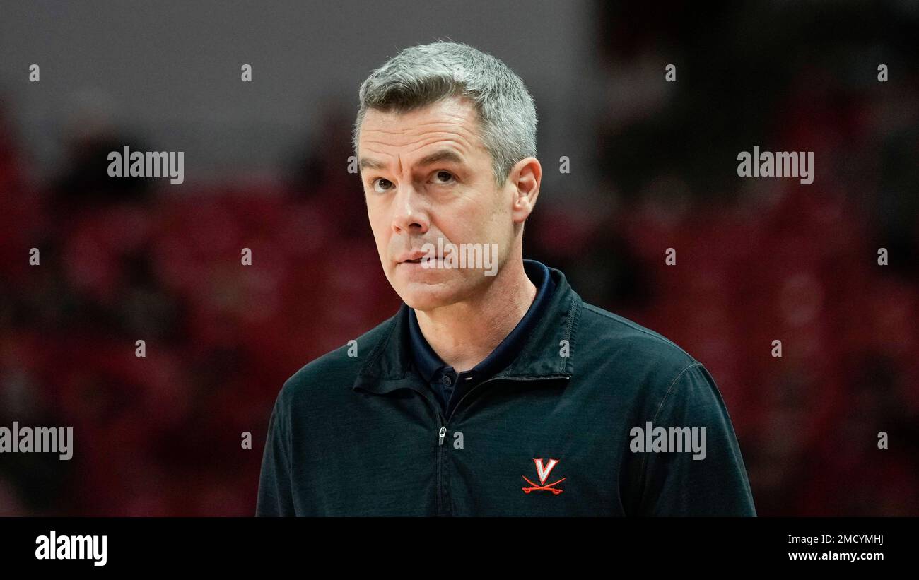 Virginia head coach Tony Bennett watches from the sidelines during the ...