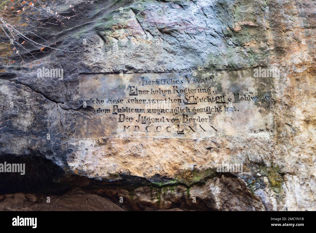 Mullerthal, Luxembourg - Januari 1, 2023: Sightseeing Mullerthal river ...