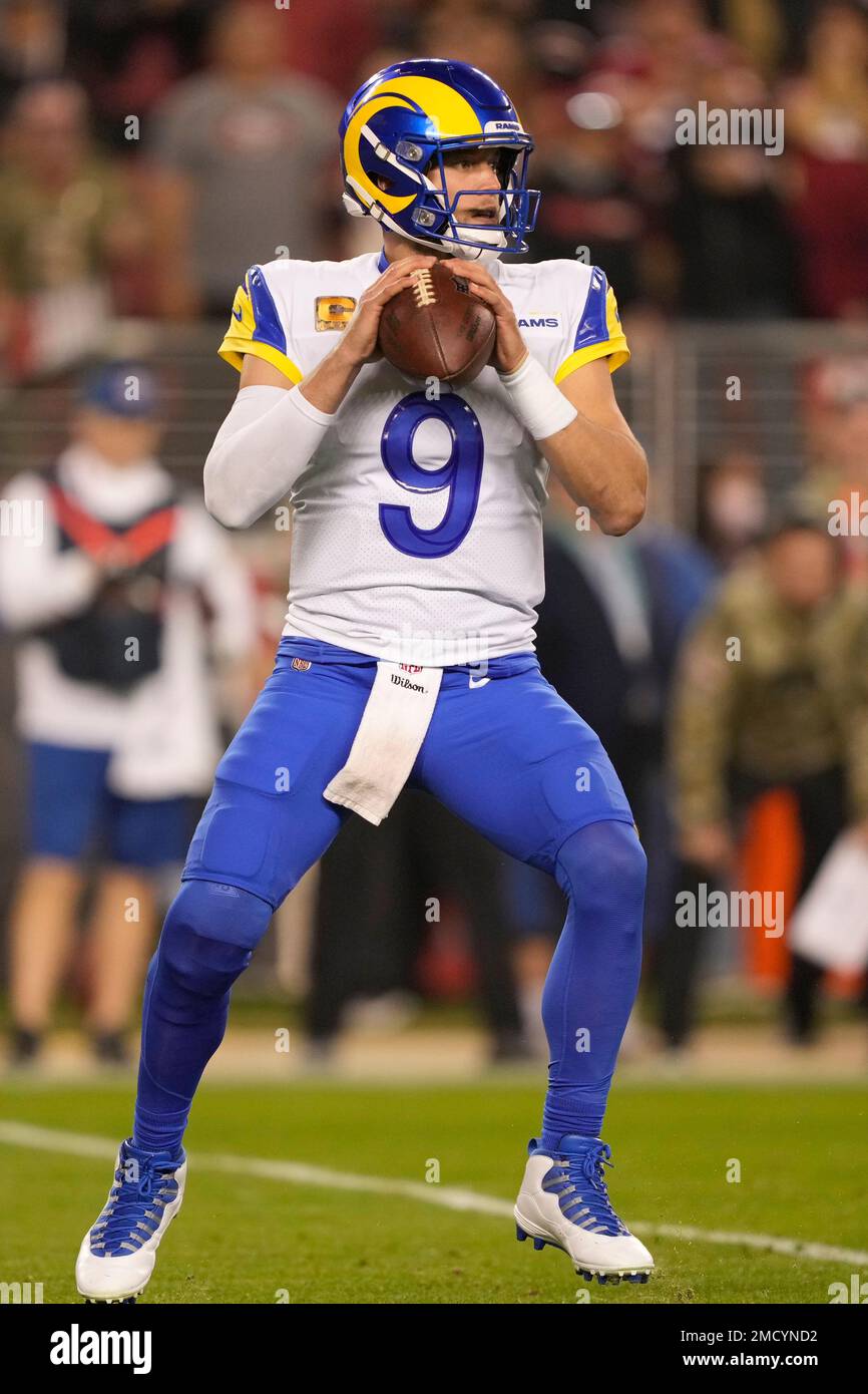 Los Angeles Rams quarterback Matthew Stafford (9) against the San ...