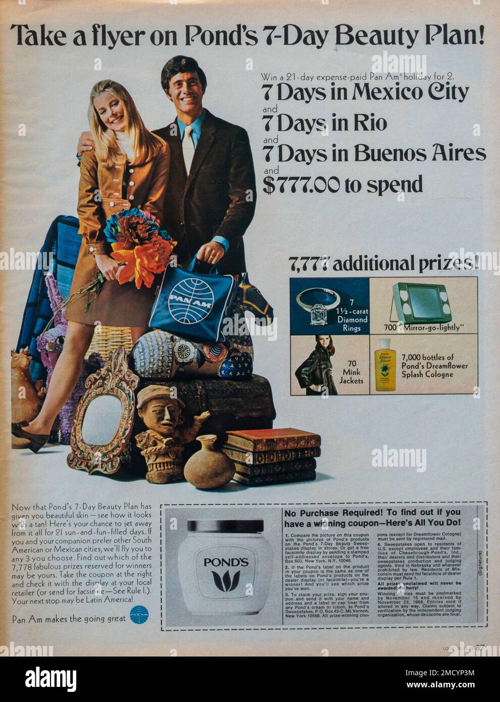 Vintage 15 October 1968 "Look" magazine issue advert, USA Stock Photo ...