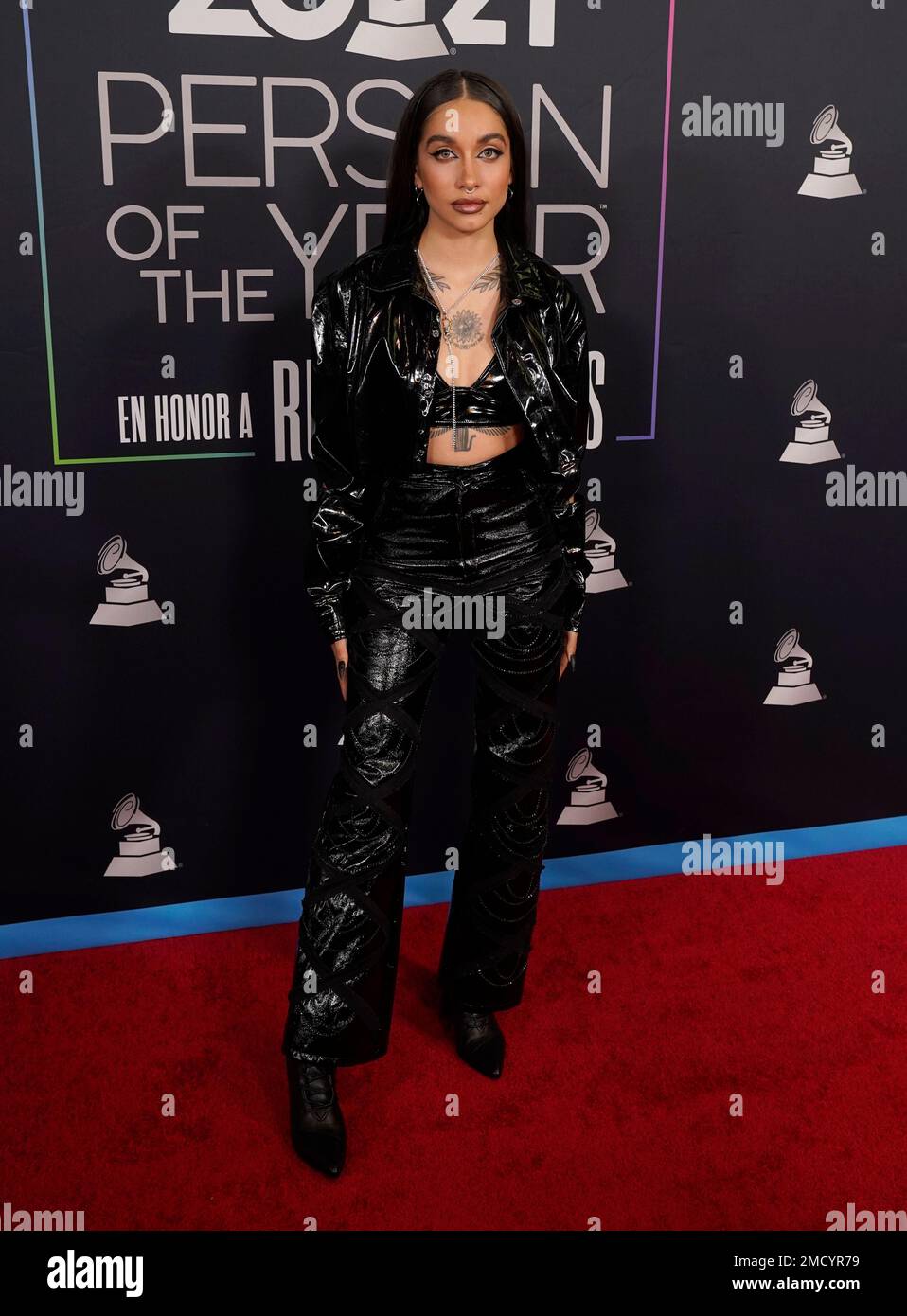 Maria Becerra arrives at the Latin Recording Academy Person of the Year ...